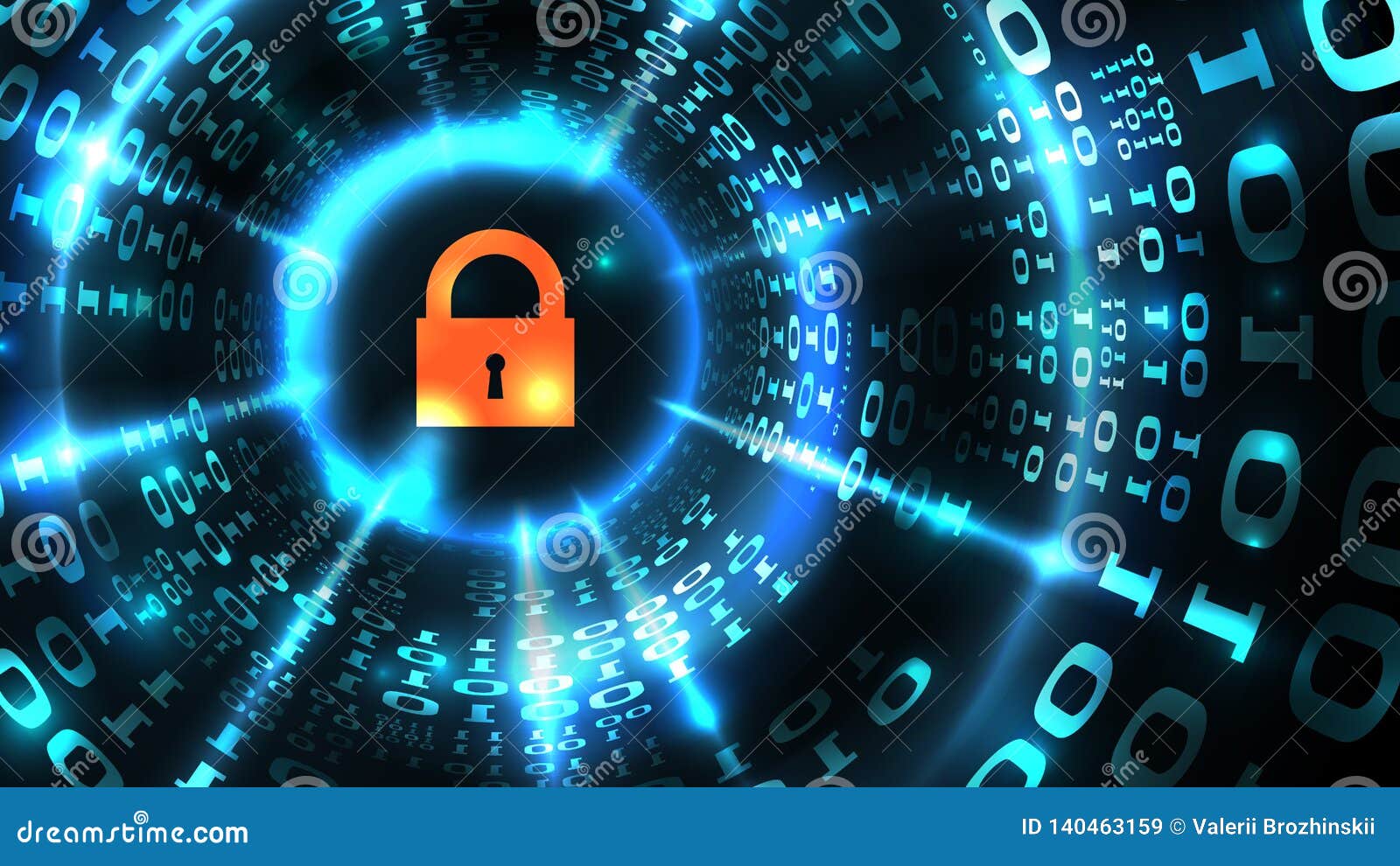 Computer System Protection Database Security Safe Internet Lock Symbol On Abstract Computer