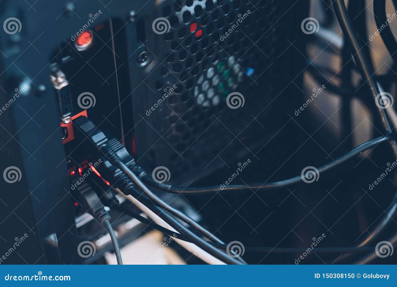 Computer System Unit Pc Usb Port Cable Connection Stock Photo - Image ...