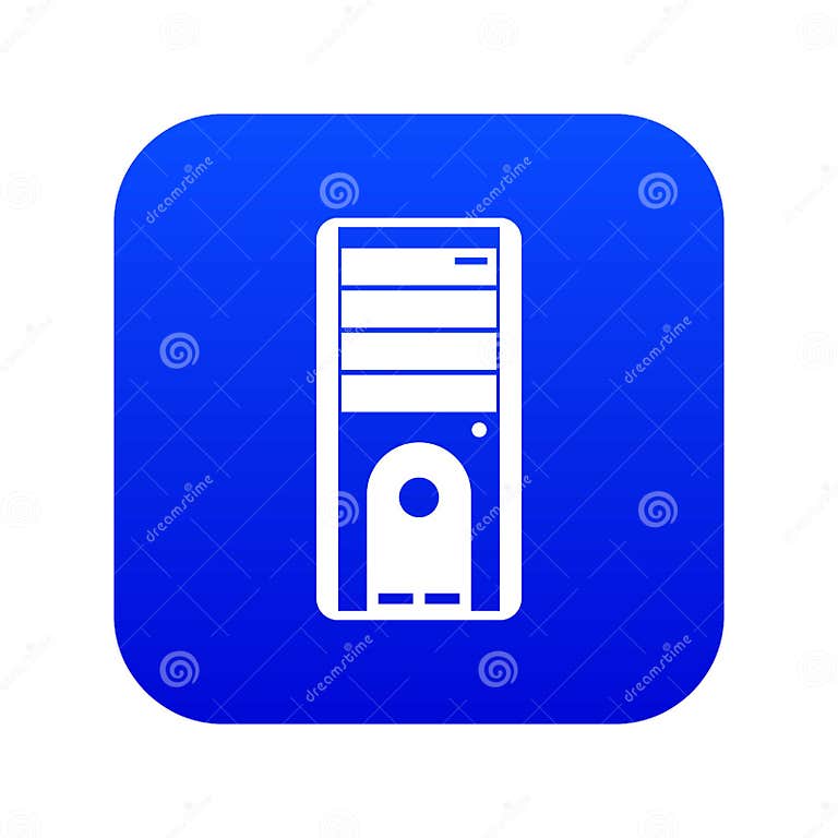 Computer System Unit Icon Digital Blue Stock Vector - Illustration of ...