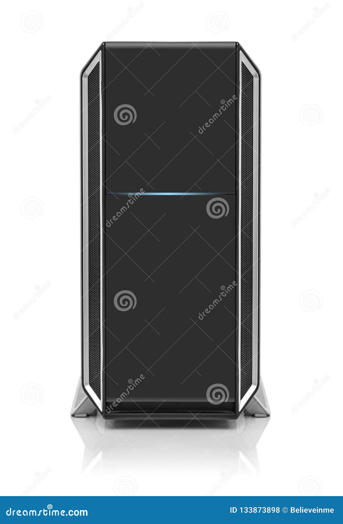 Computer System Unit on a White Background. Stock Photo - Image of ...