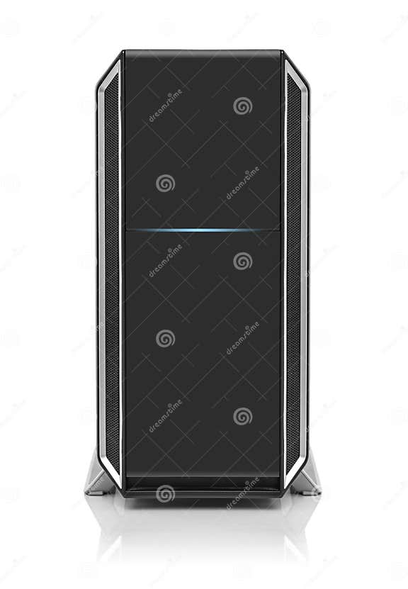 Computer System Unit on a White Background. Stock Photo - Image of ...