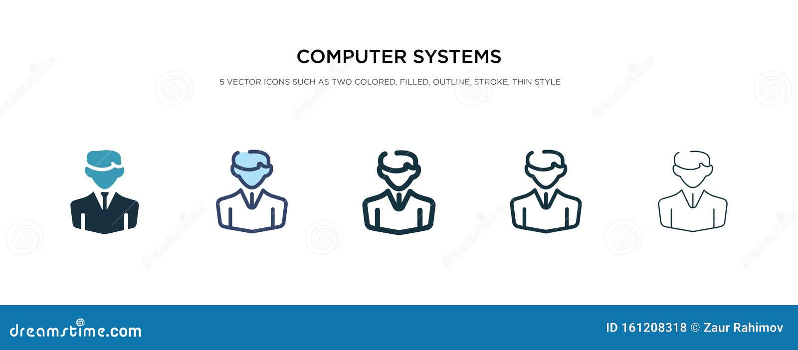 Computer Systems Analyst Icon in Different Style Vector Illustration ...