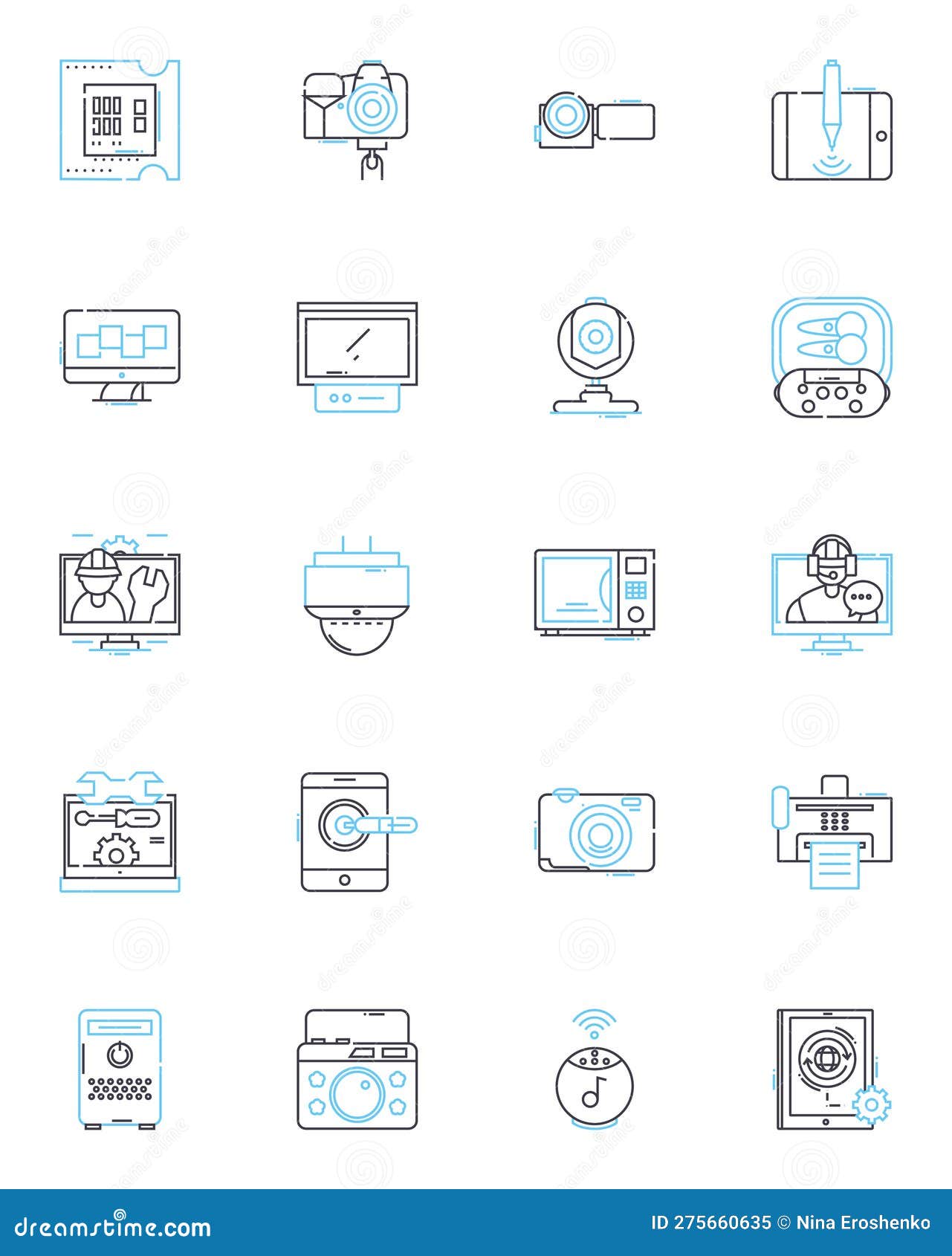 Computer Systems Linear Icons Set. Hardware, Software, Operating System ... Computer Systems Linear Icons Set. Hardware, Software, Operating System ...