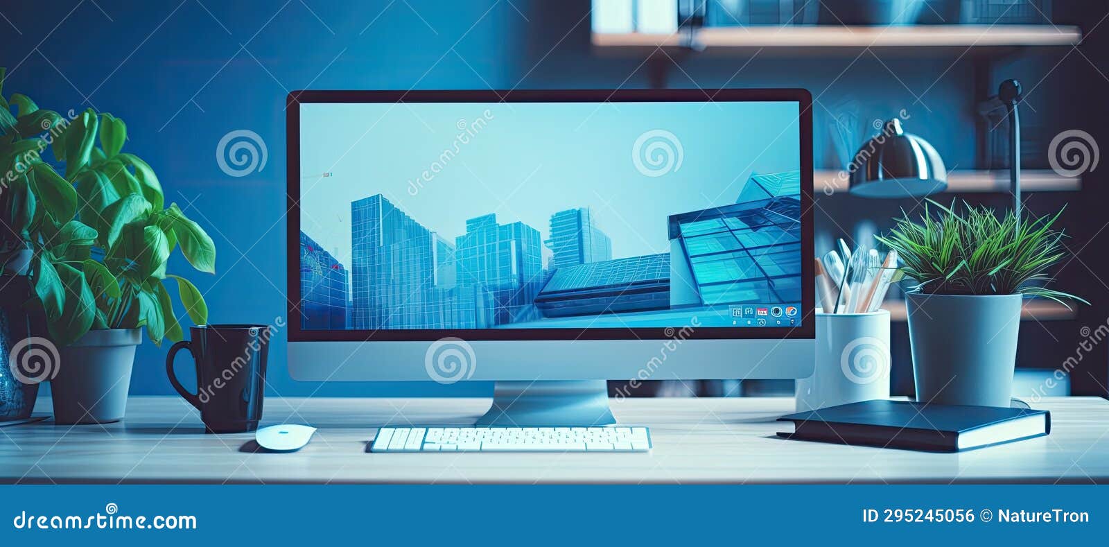 Computer with Charts and Graphs Computer with Charts Computer on the ...