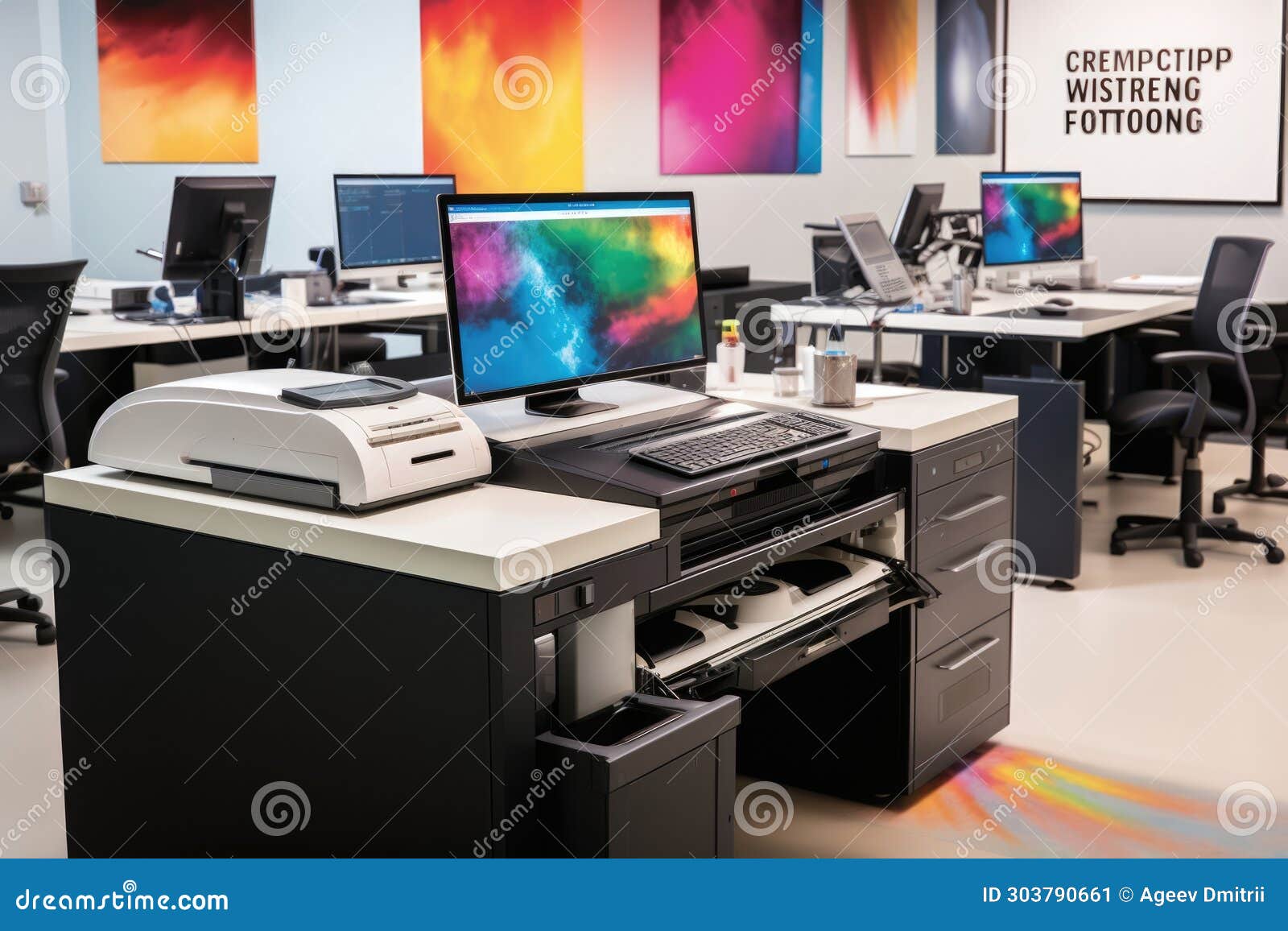 Pc Work Modern Table Equipment Computer Desktop Office Technology ...