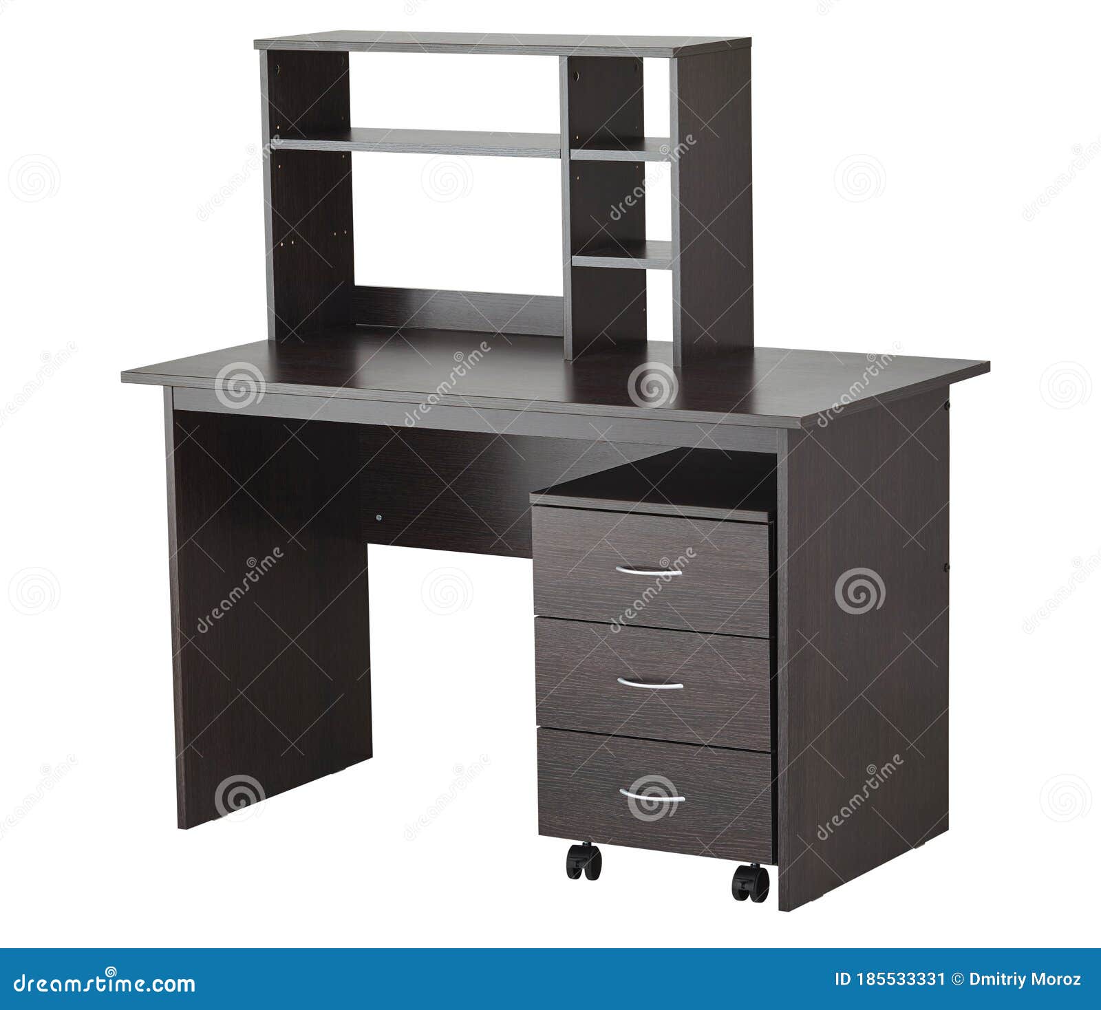 Computer table isolated stock image. Image of clipping - 185533331