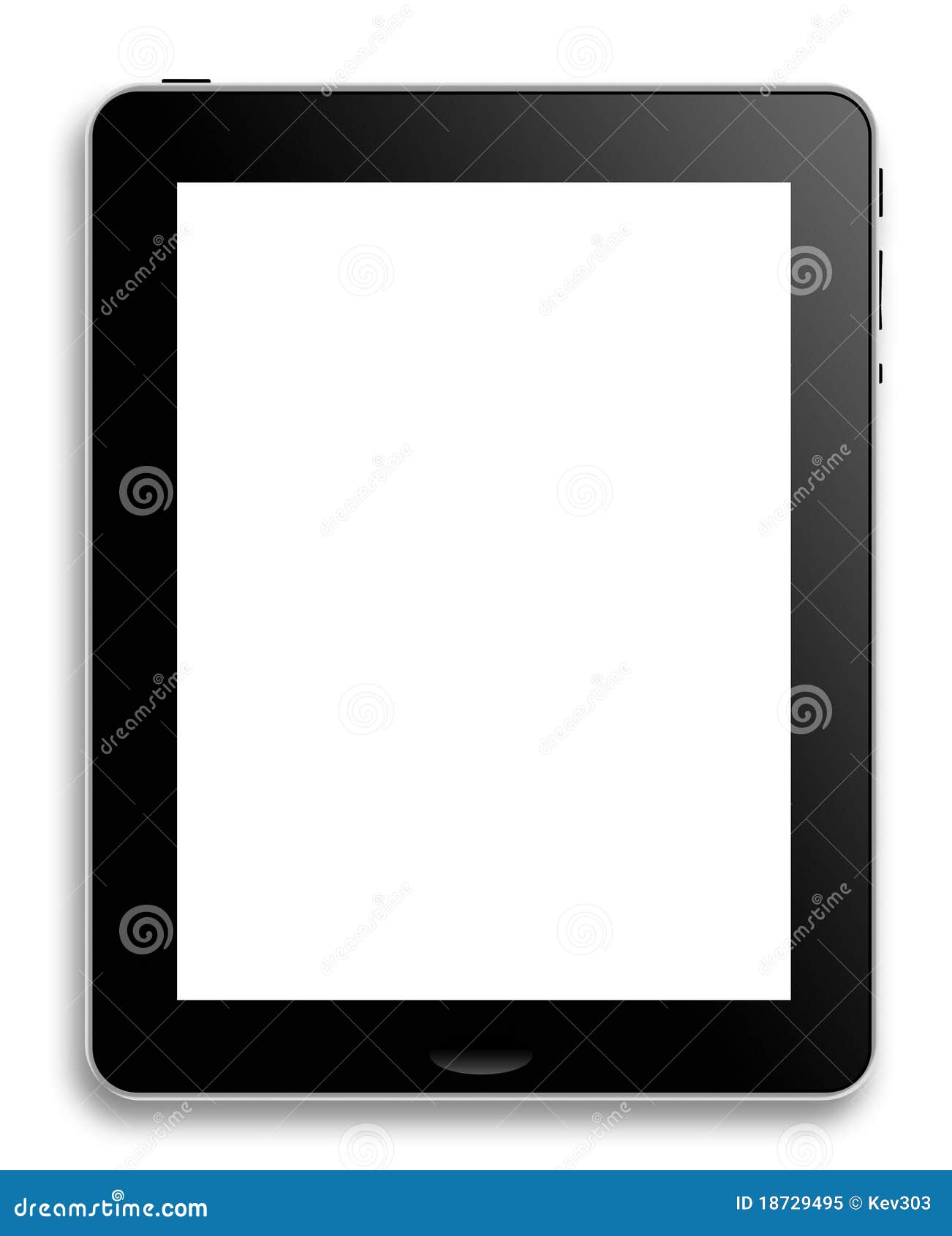Computer tablet or pad stock illustration. Illustration of black - 18729495