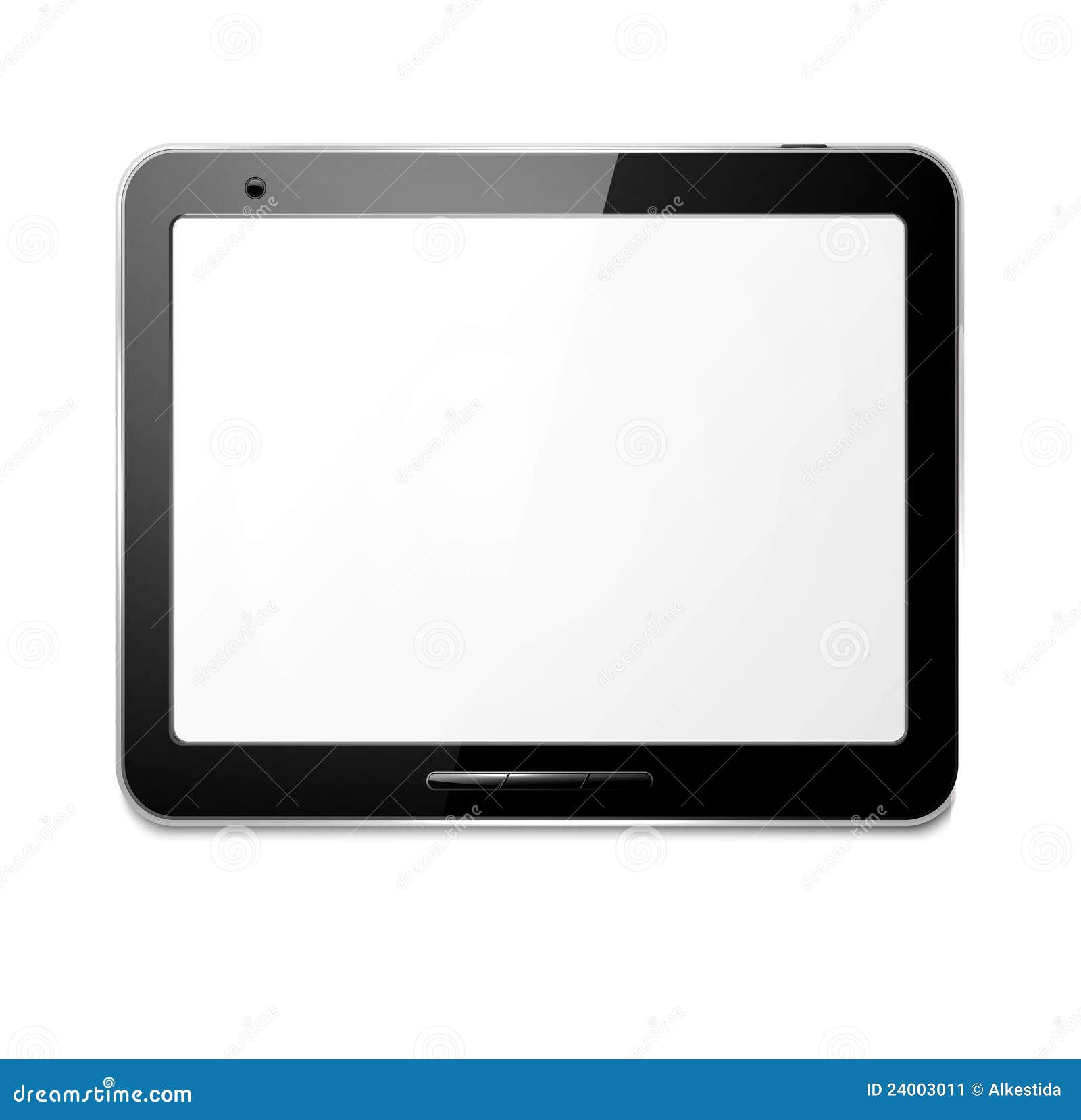 Computer Tablet on the White Background Stock Vector - Illustration of ...
