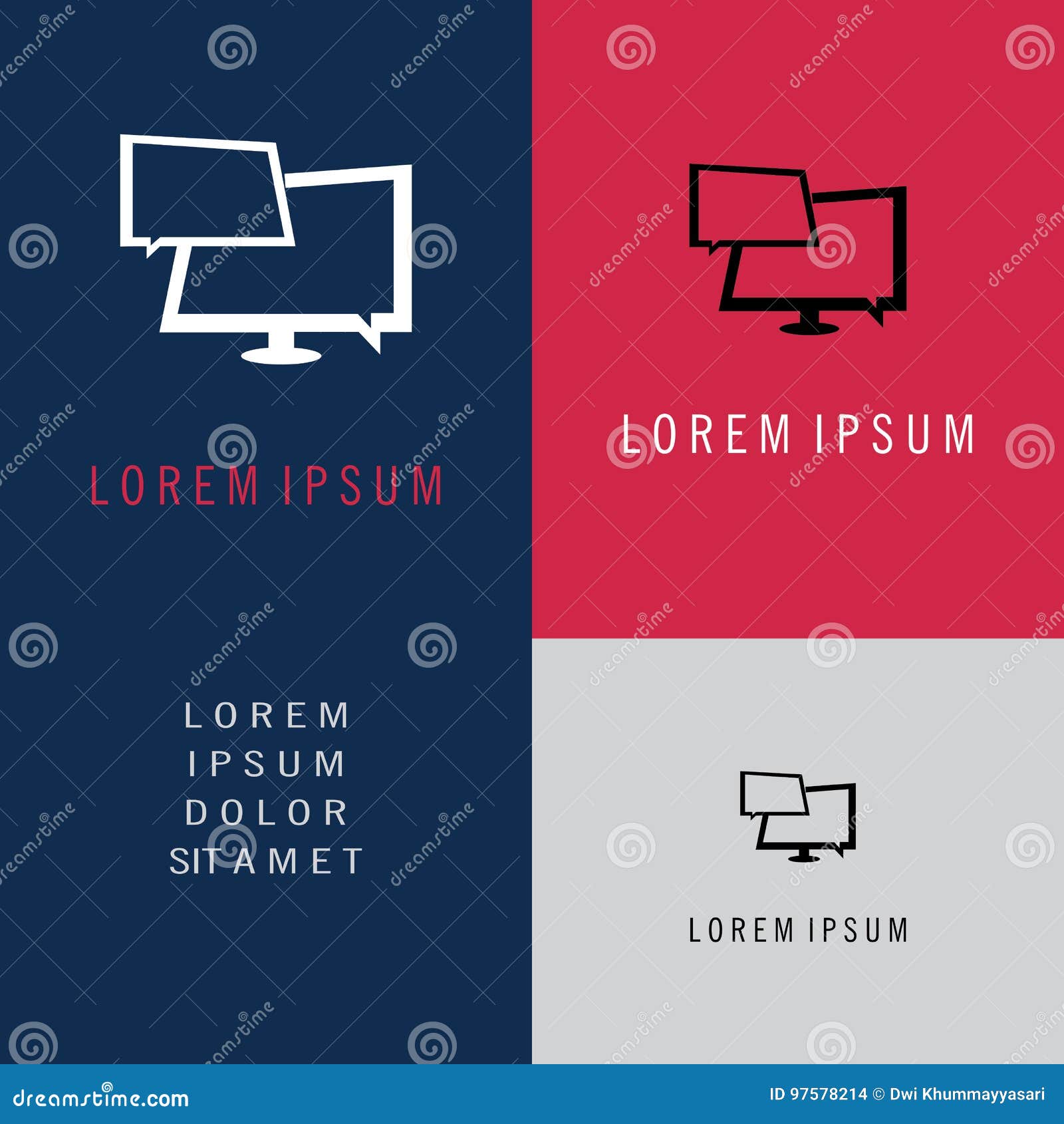 Computer talk logo stock vector. Illustration of online - 97578214