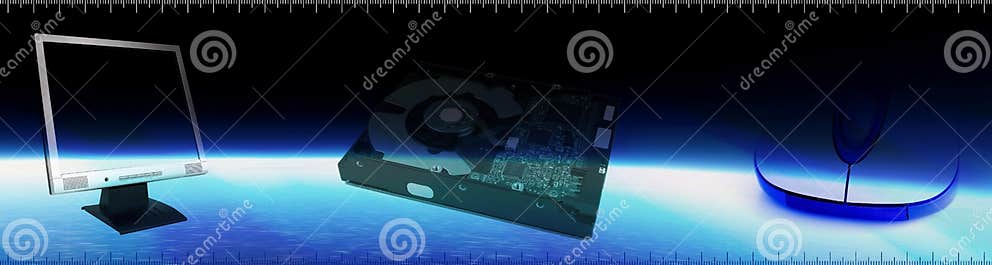 Computer Tech Banner stock illustration. Illustration of banner - 2602483