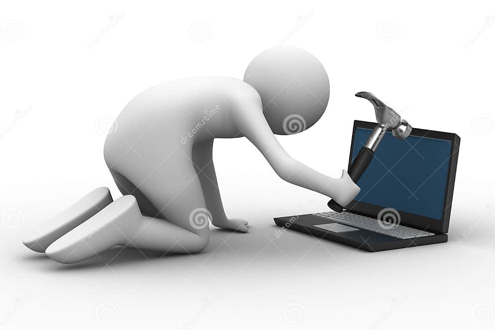 Computer technical service stock illustration. Illustration of device ...