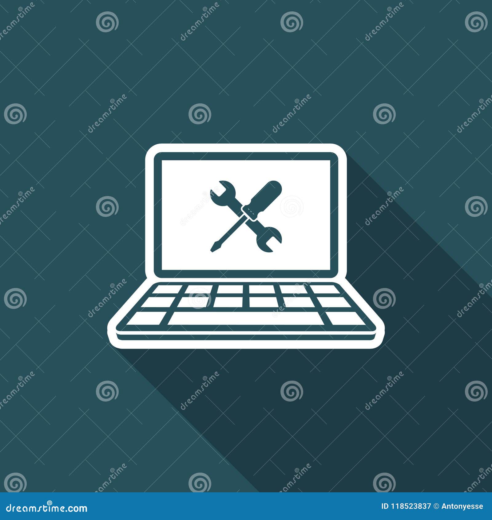 Computer Technical Support - Vector Icon Stock Vector - Illustration of ...