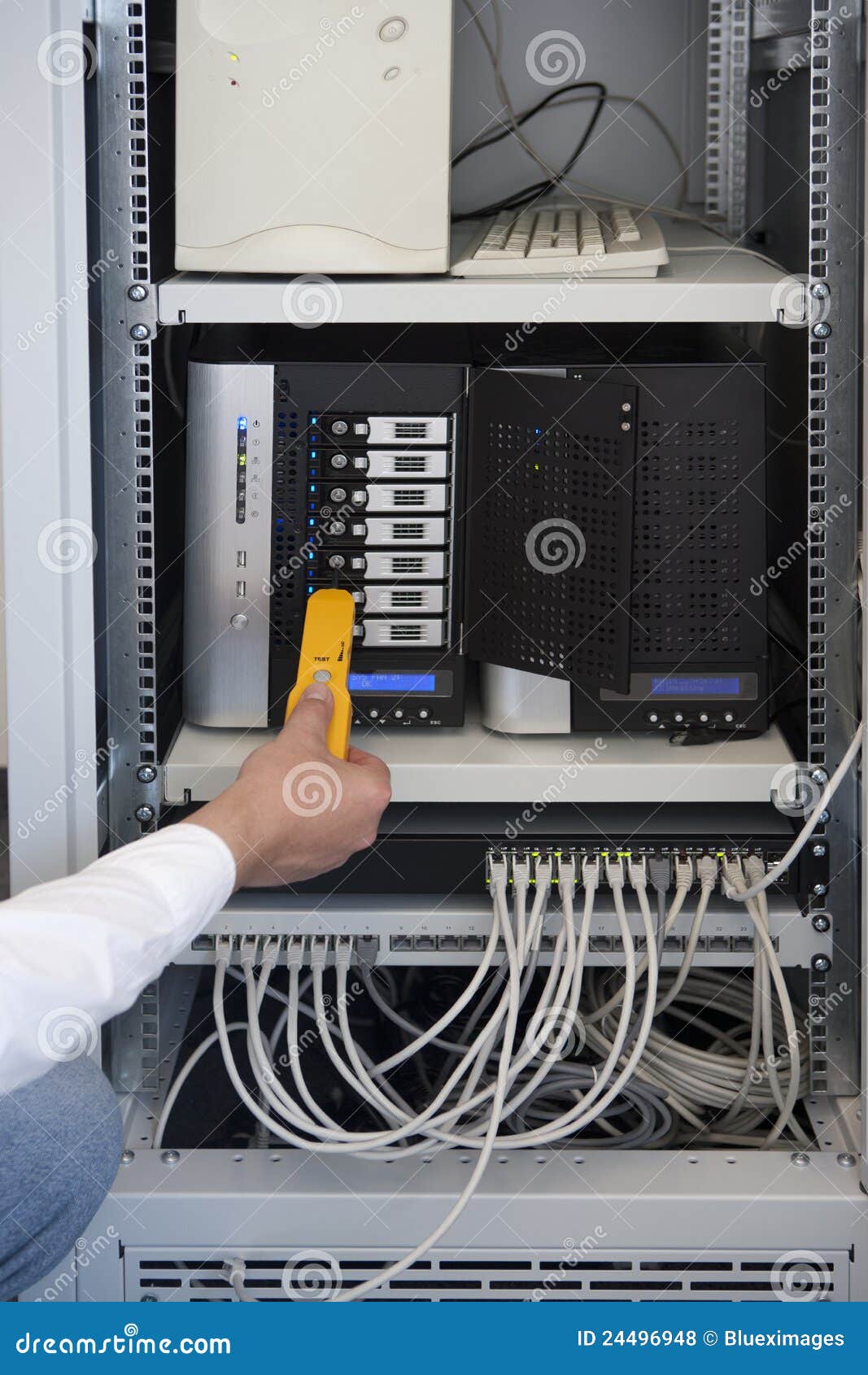 Computer technician stock photo. Image of engineers, cable - 24496948
