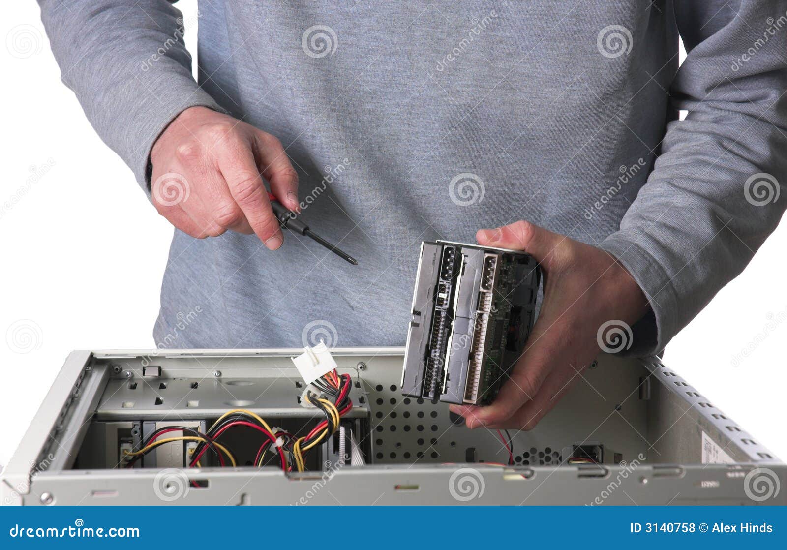 Computer technician stock photo. Image of upgrading, screwdriver - 3140758