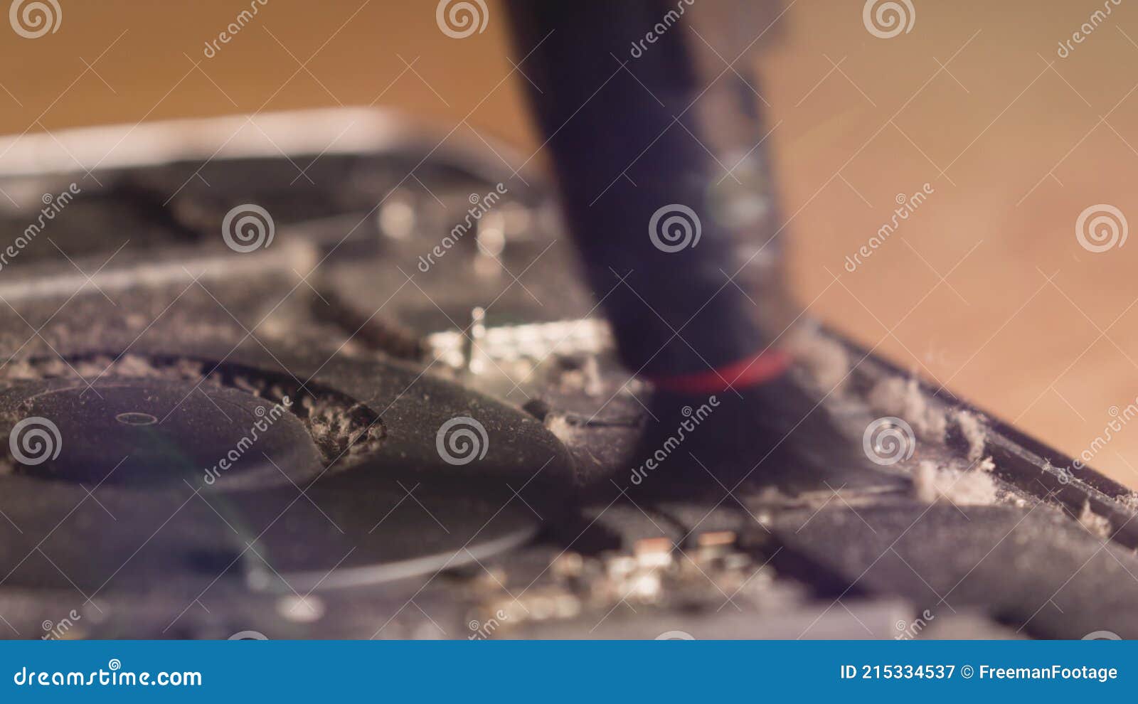 Computer Technician Hands Opening, Inspecting, Cleaning and Fixing a ...