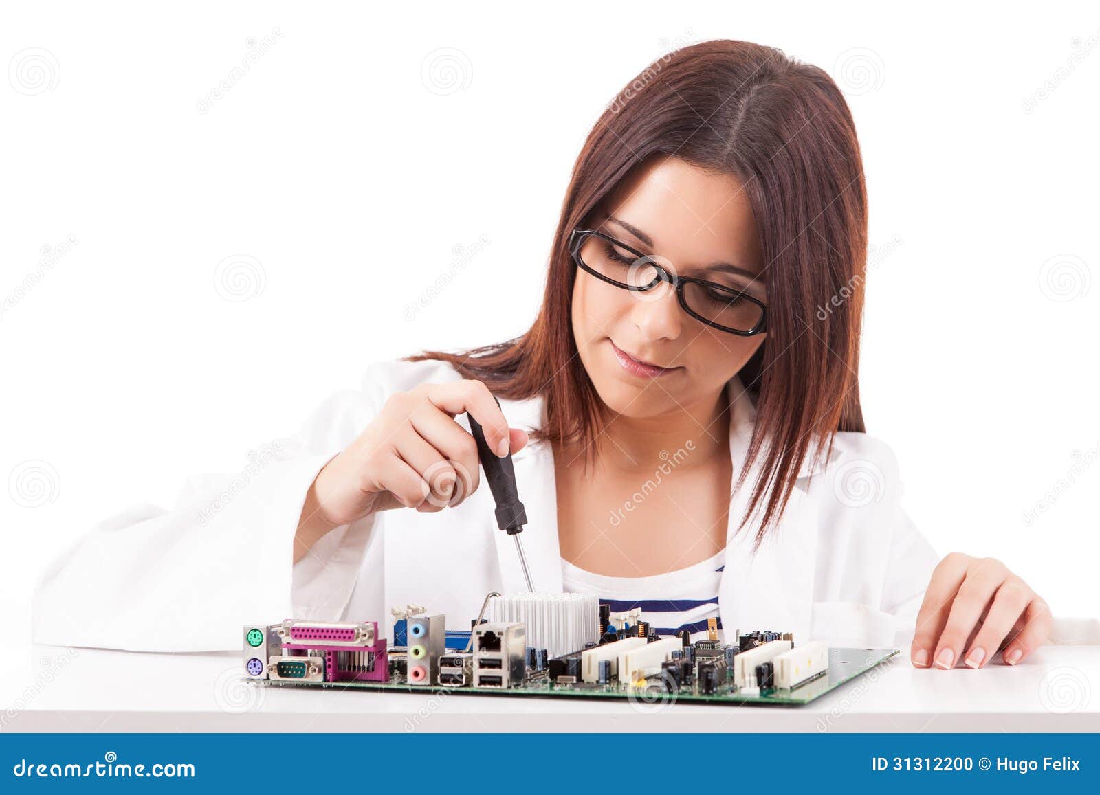 Computer technician stock photo. Image of board, disk - 31312200