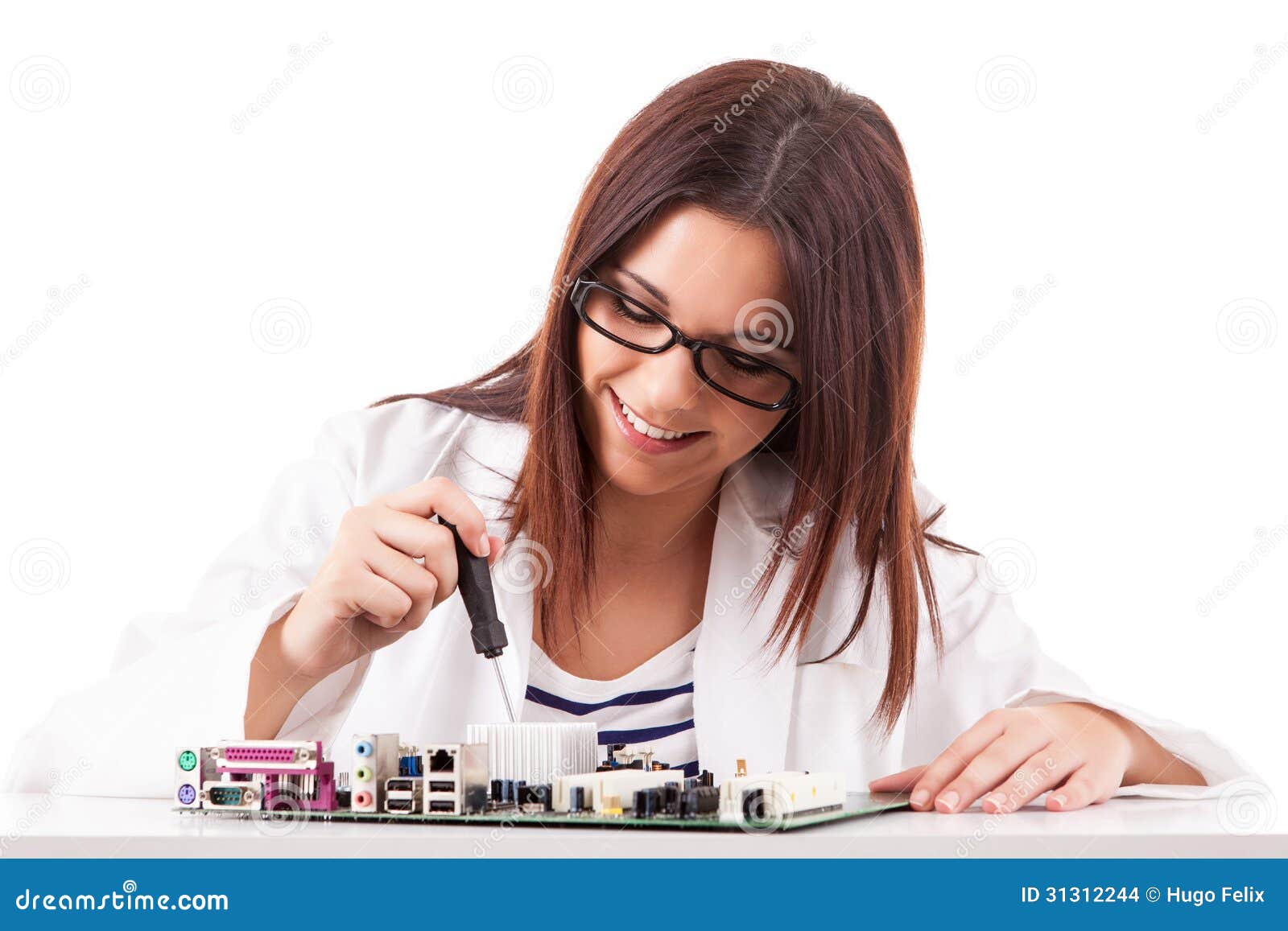 Computer technician stock photo. Image of business, measuring - 31312244