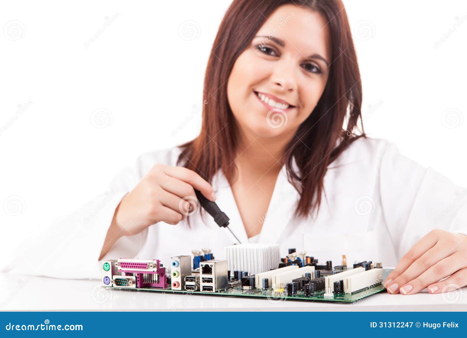 Computer technician stock image. Image of broken, exam - 31312247