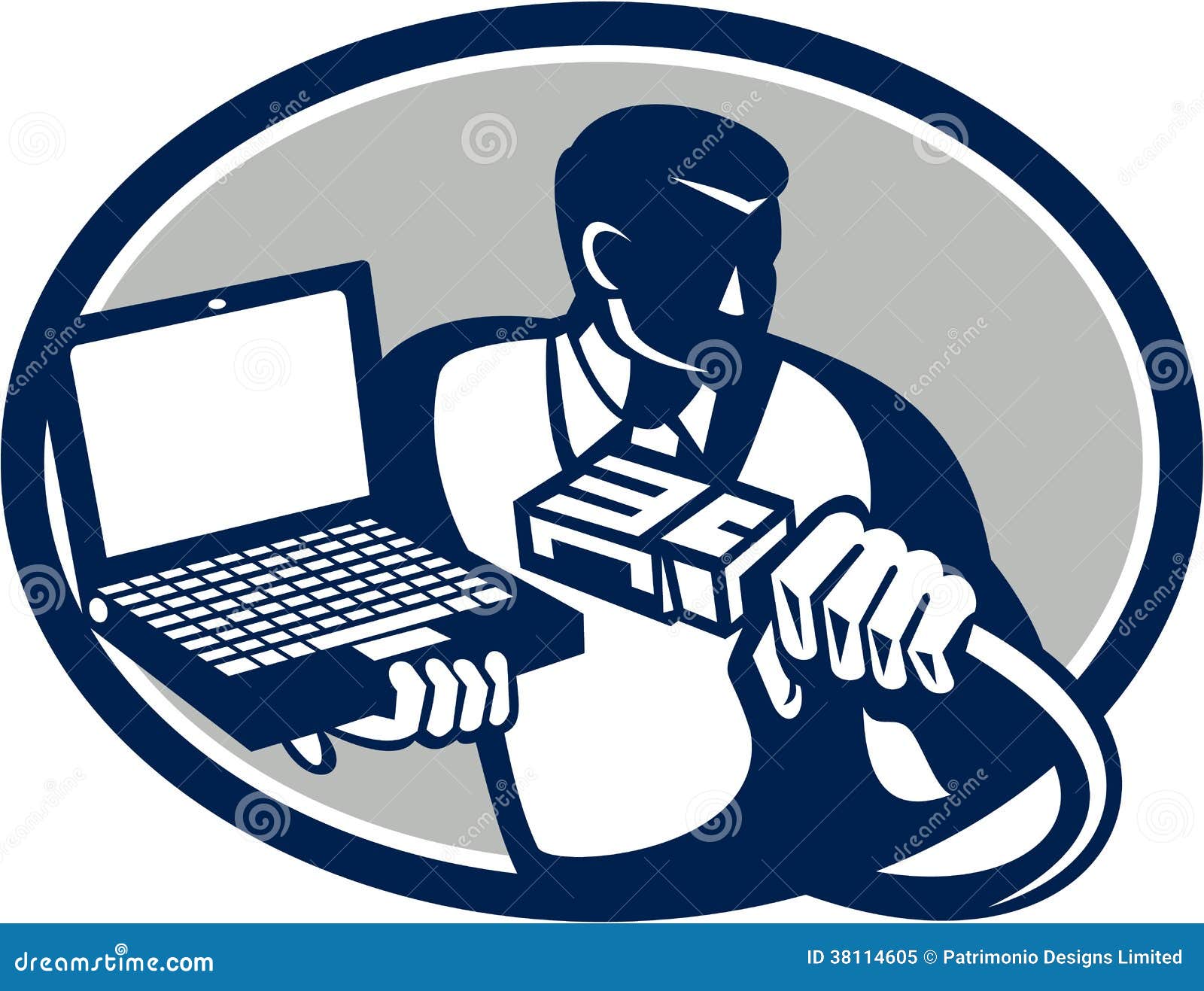 Computer Technician Line Icon, Vector. Computer Technician Outline Sign ...