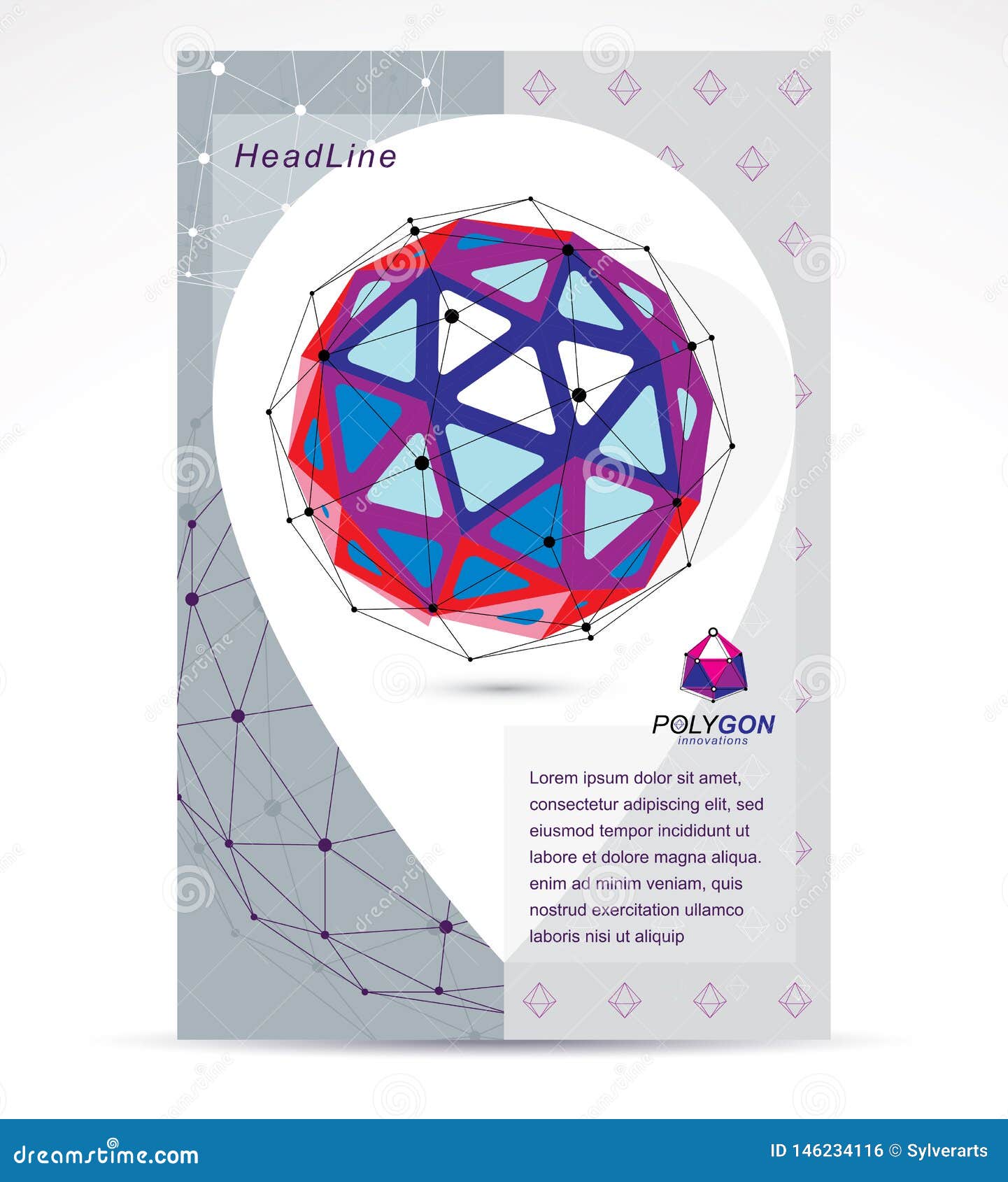 Computer Technologies Creative Advertisement Brochure. 3D Engineering ...