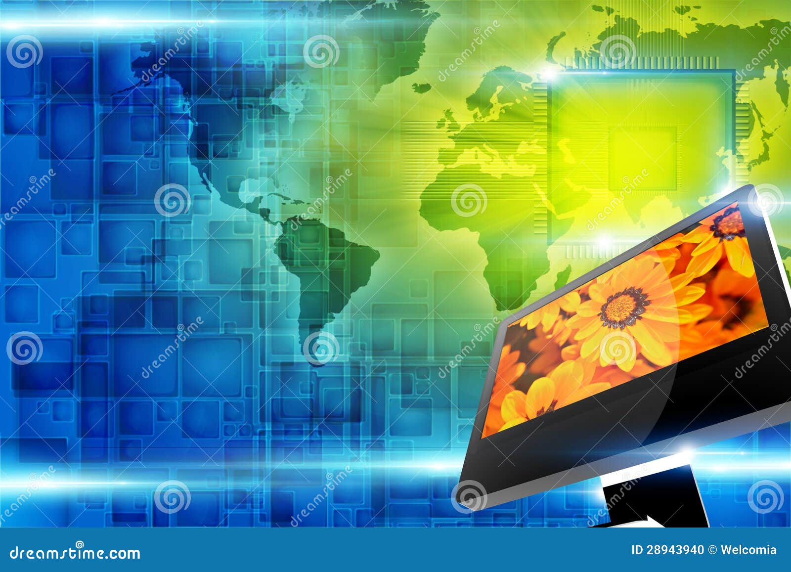 Computer Technology stock illustration. Illustration of glowing - 28943940