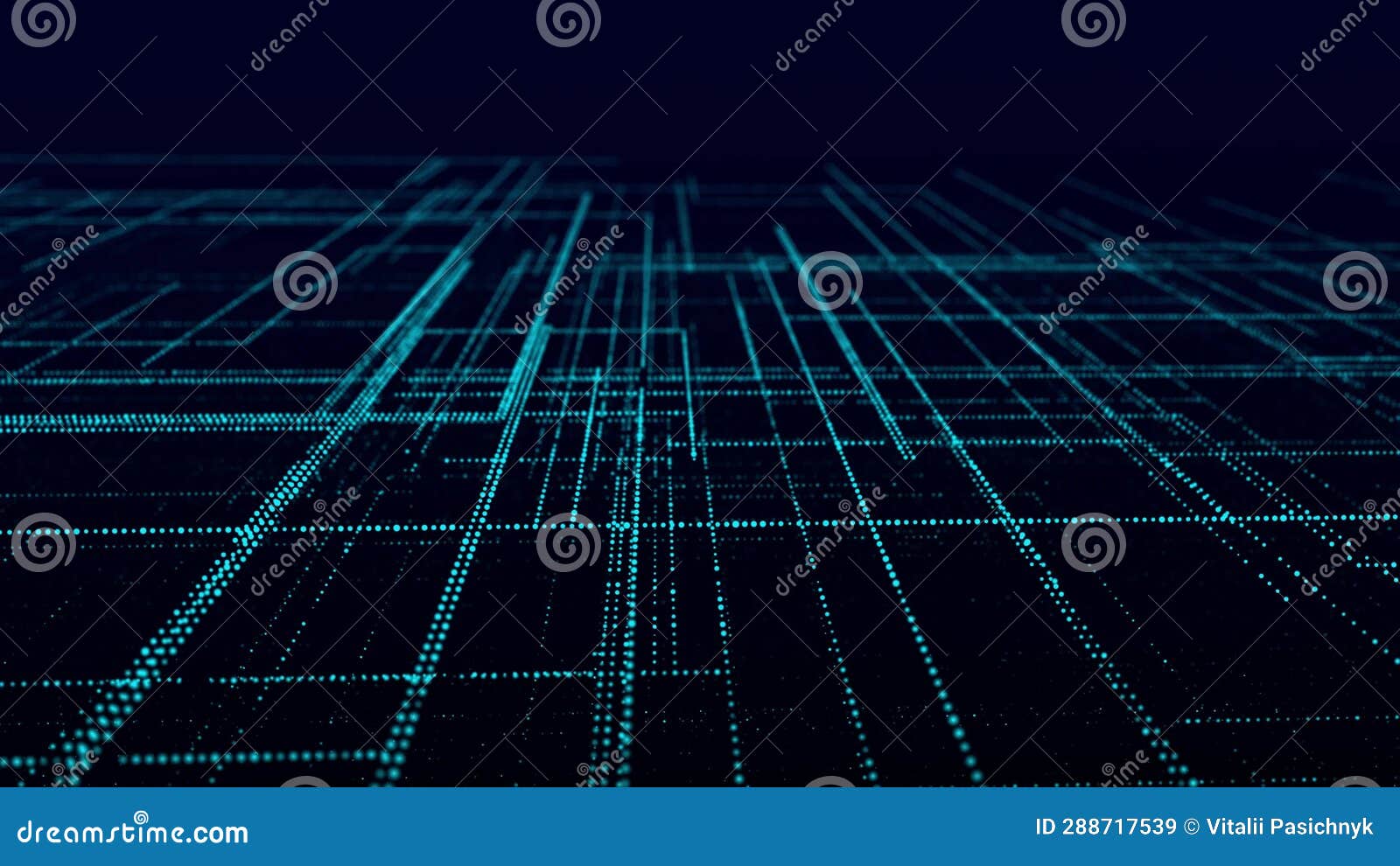 Computer Technology Background. Digital Data Flow. Network Connection ...