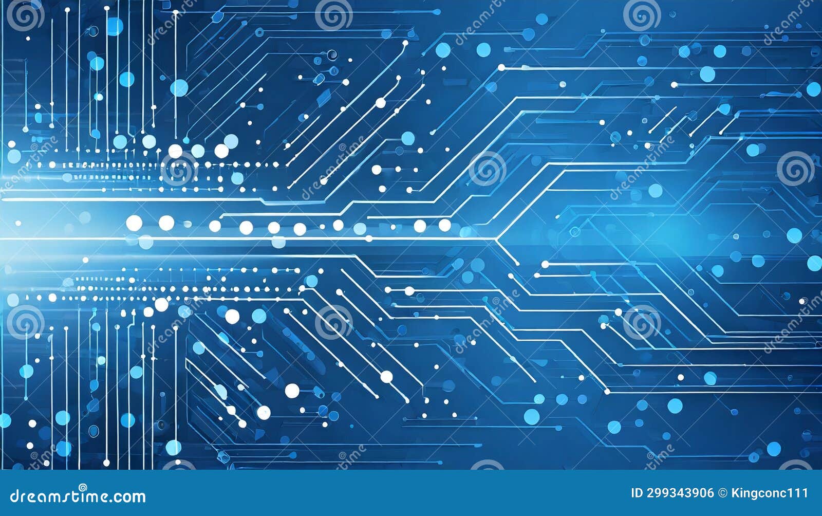 Computer Technology Blue Color Background. Hi-tech Digital Technology ...