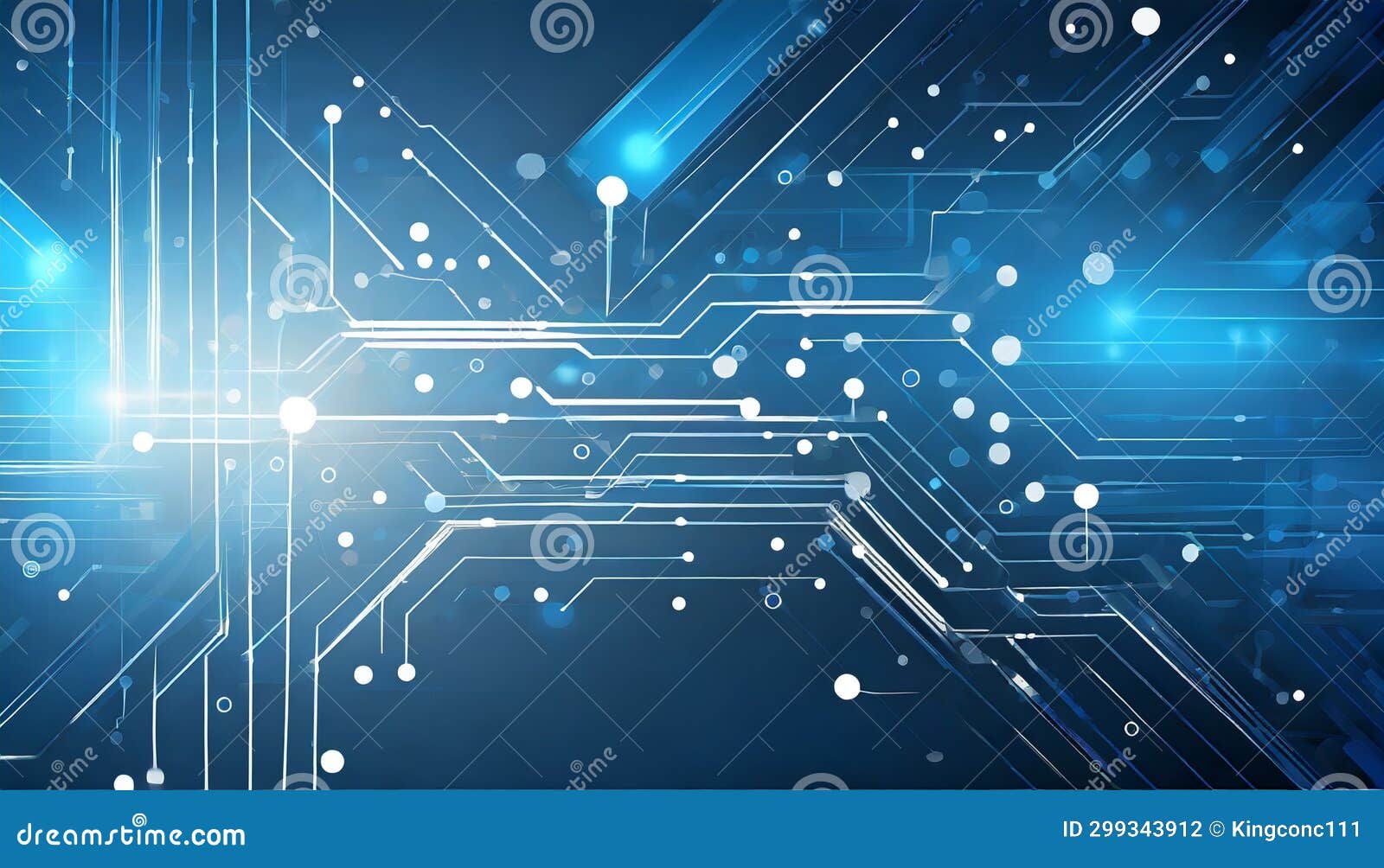 Computer Technology Blue Color Background. Hi-tech Digital Technology ...