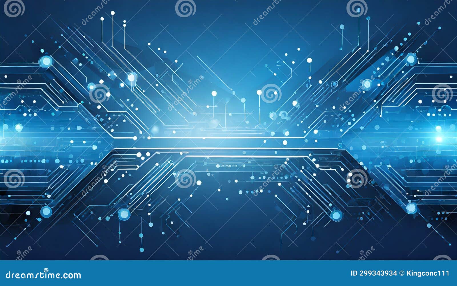 Computer Technology Blue Color Background. Hi-tech Digital Technology ...