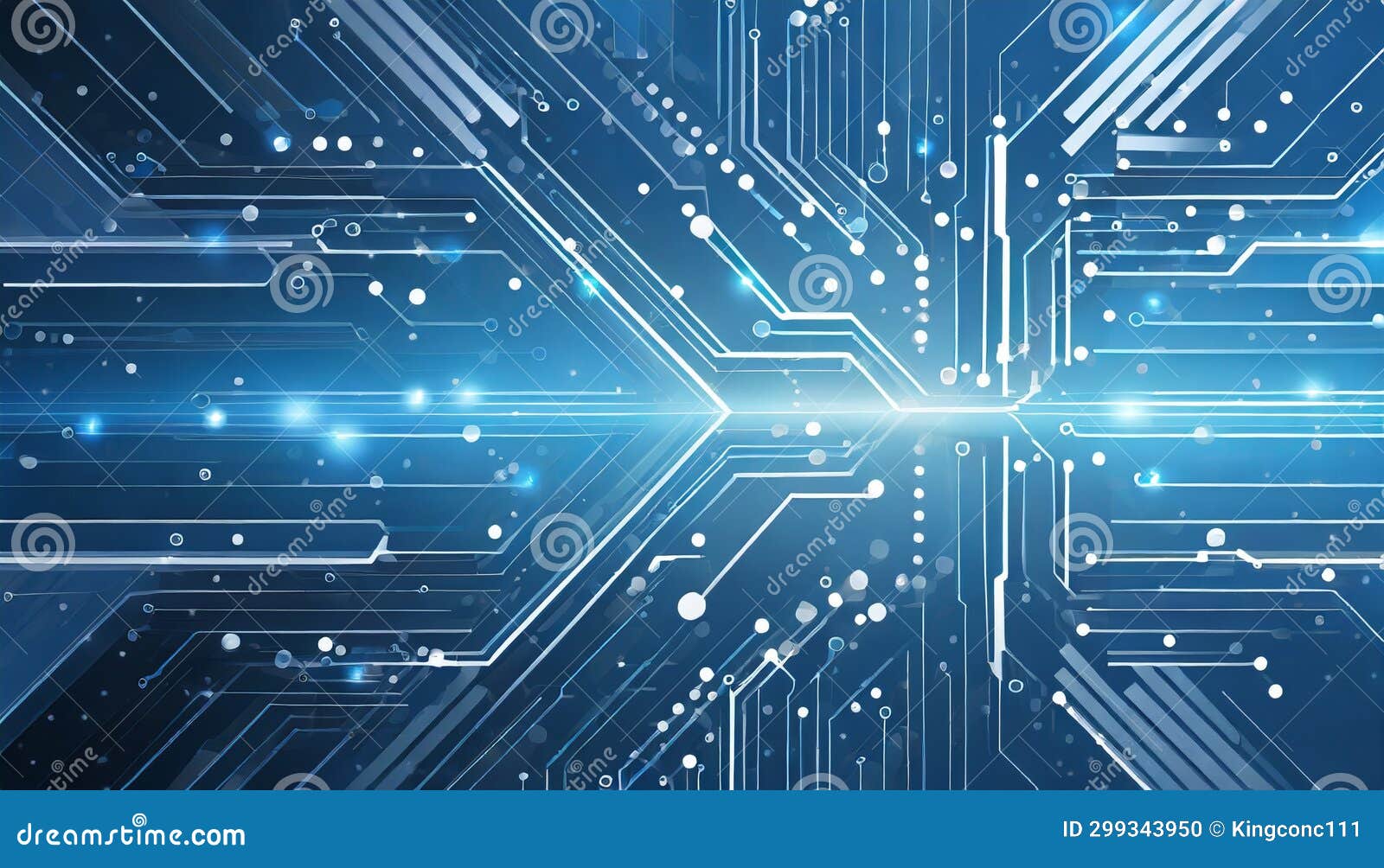 Computer Technology Blue Color Background. Hi-tech Digital Technology ...