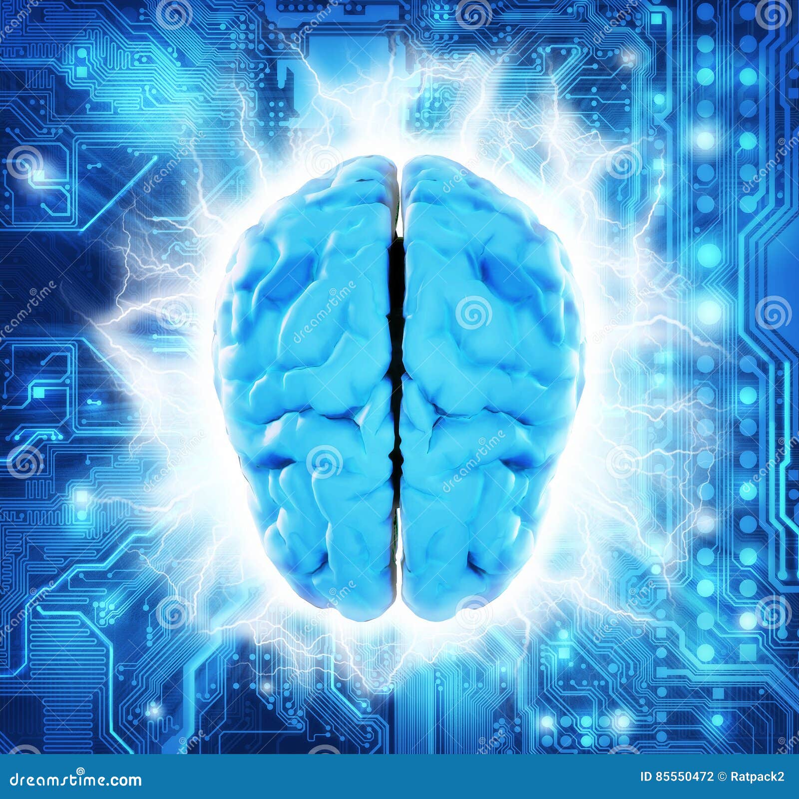 Computer Technology Brain Circuitry Stock Illustration - Illustration ...