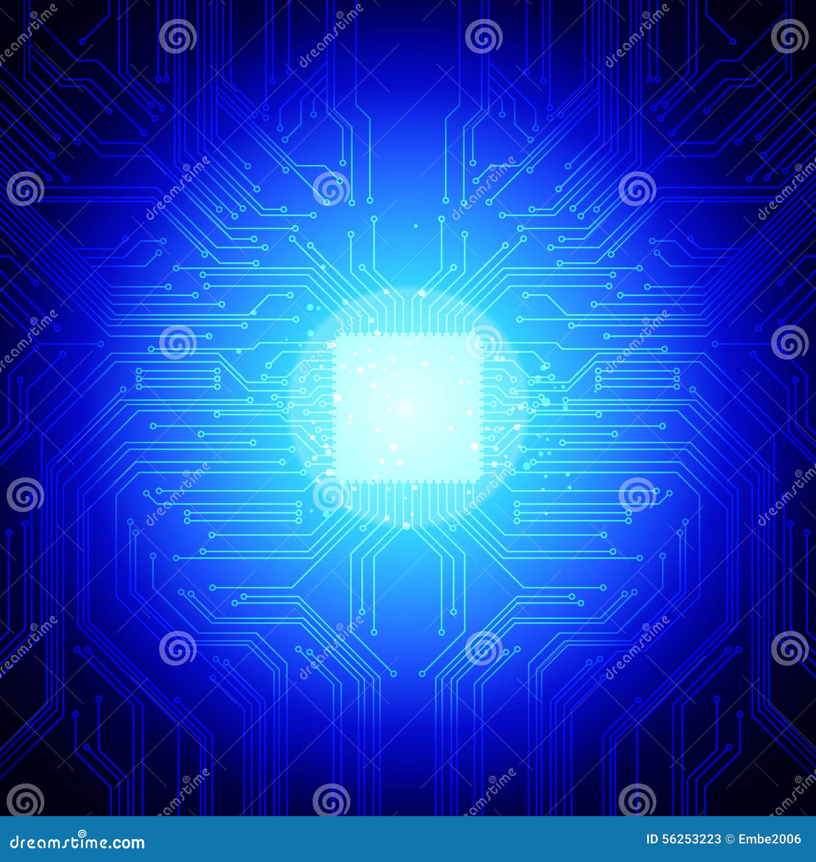 Circuits Core Technology Royalty-Free Illustration | CartoonDealer.com ...