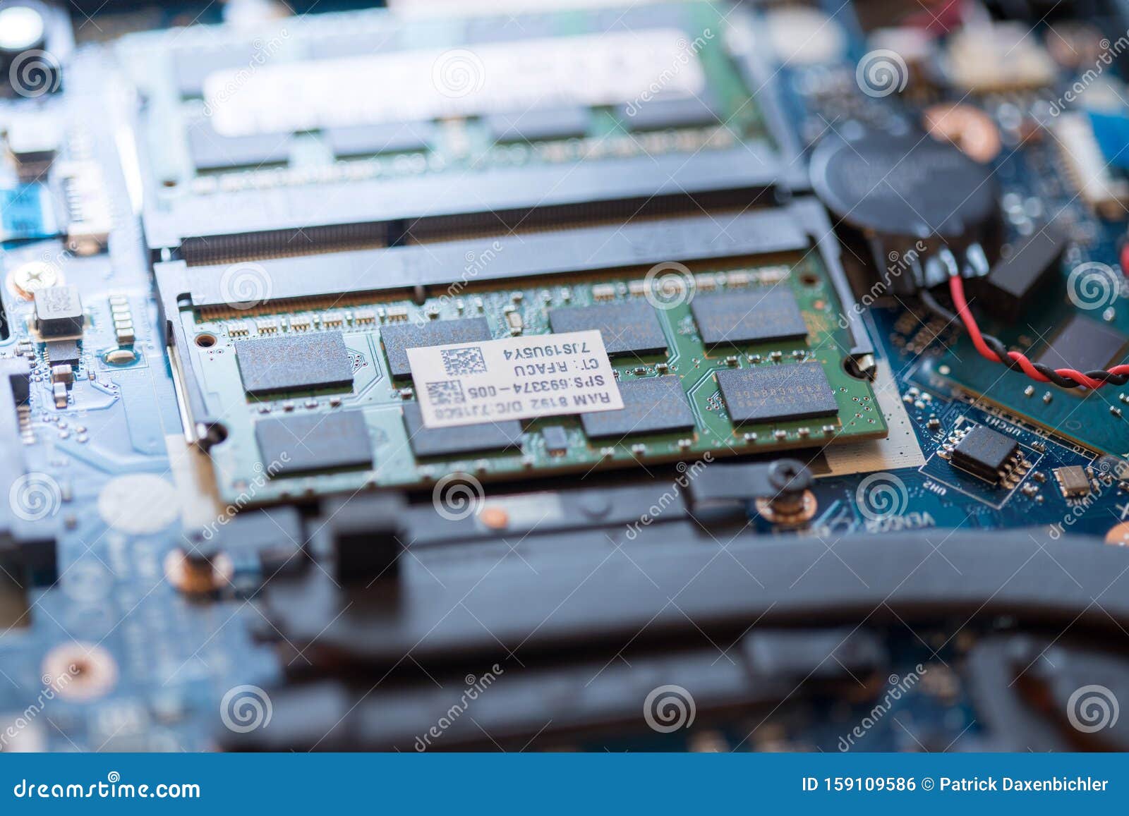 Computer Technology: Close Up of a Computer Chip on a Circuit Board ...