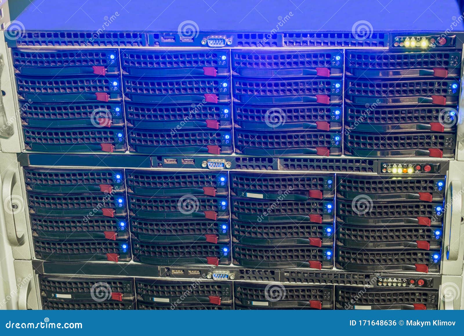 Computer Technology Concept. Computer Hardware is on the Hosting Site ...