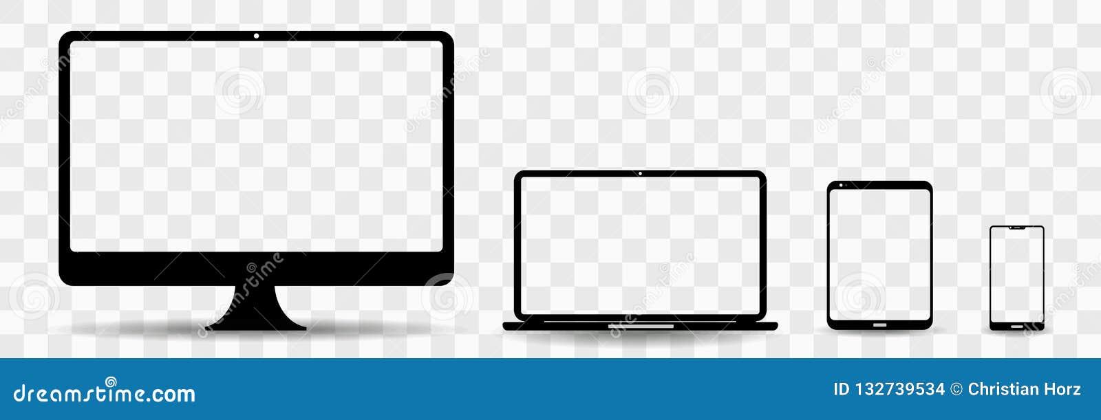 Computer Technology Device Templates: Desktop Computer, Laptop, Tablet ...