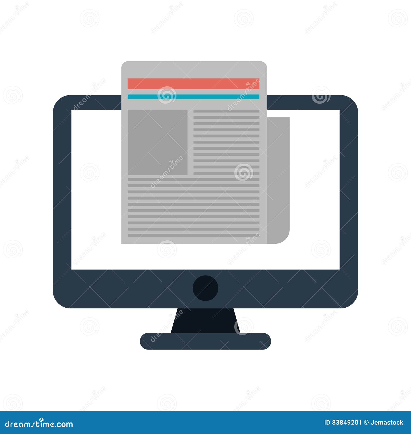Computer Technology Digital Document Work Stock Vector - Illustration ...
