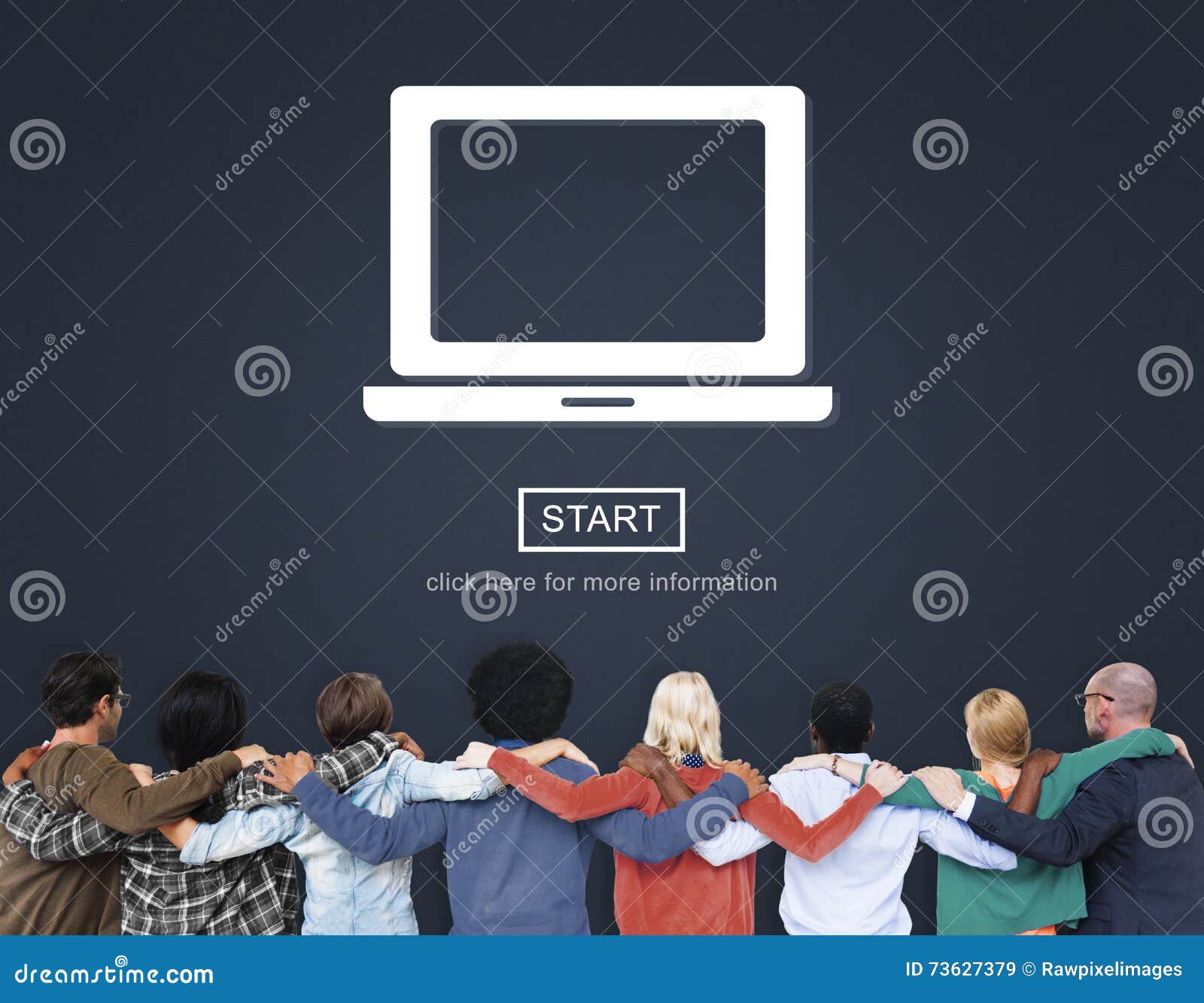 Computer Technology Electronic Start Icon Concept Stock Image - Image ...