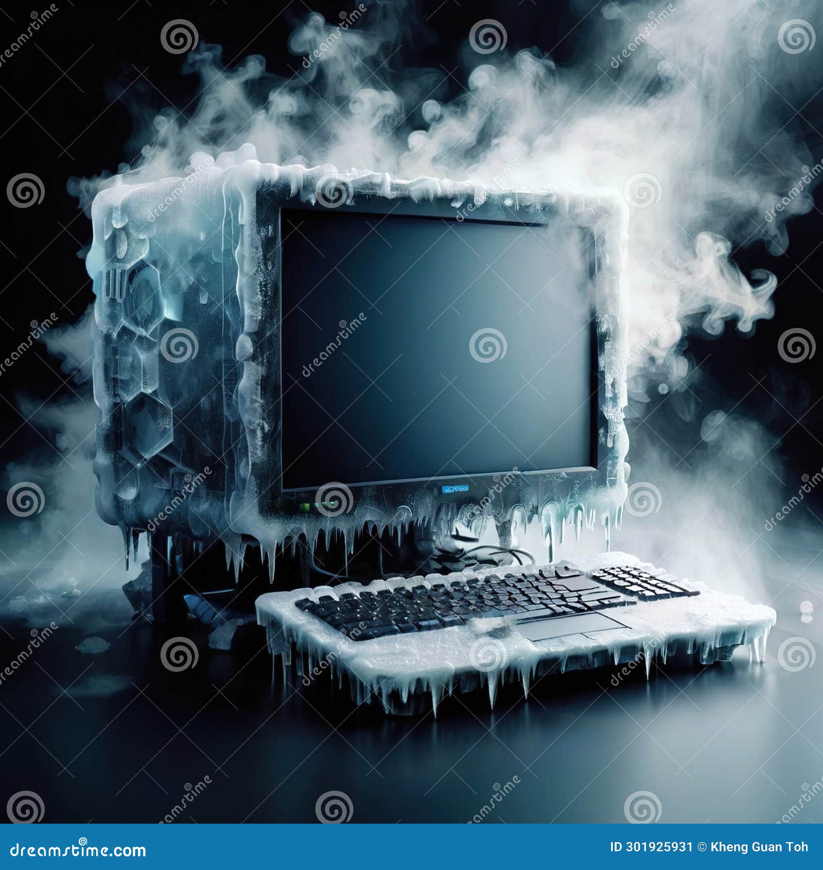 Computer, Technology Failure, Frosty and Cold, Business Stuck, Interior ...