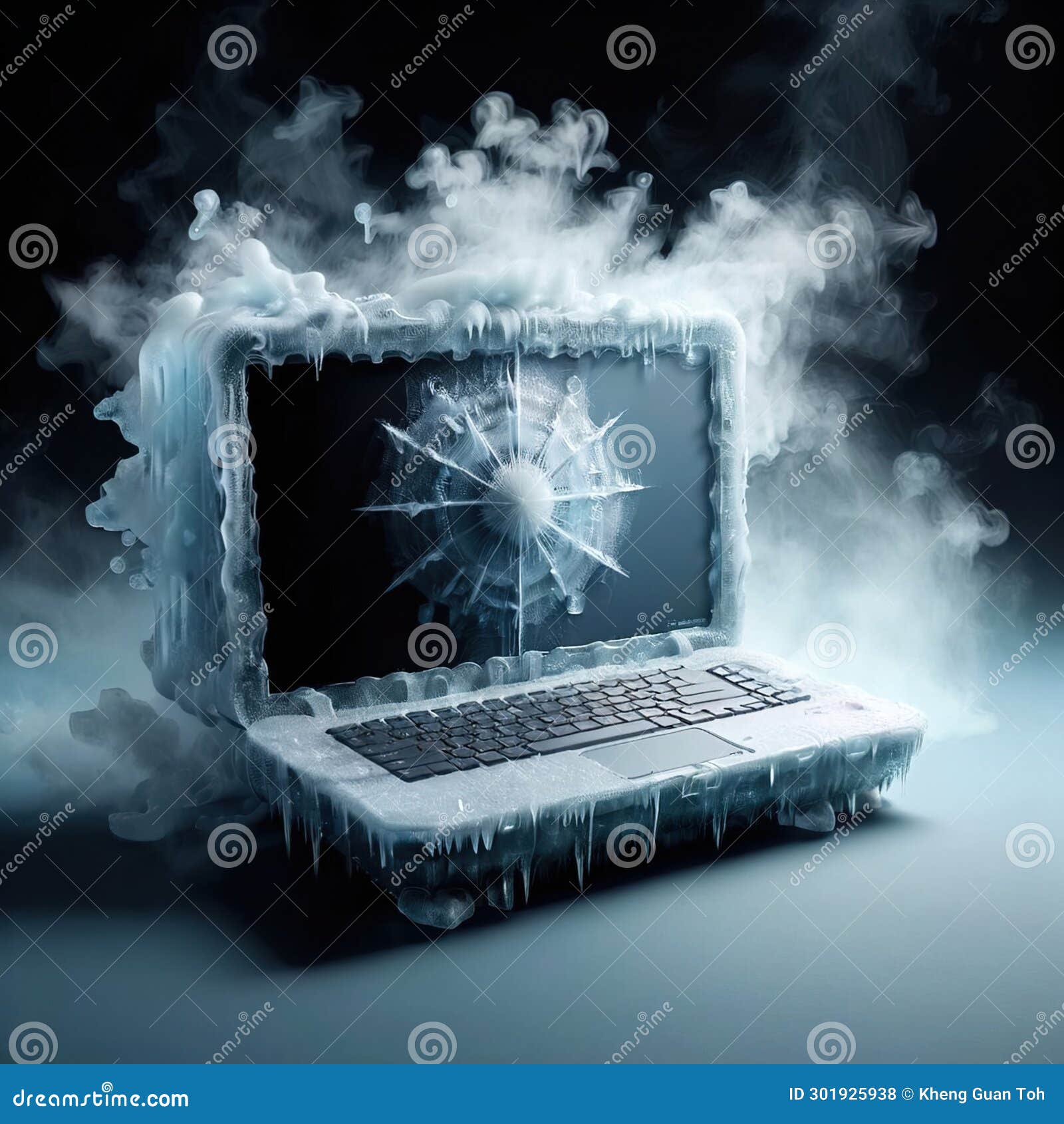 Computer, Technology Failure, Frosty and Cold, Business Stuck, Interior ...