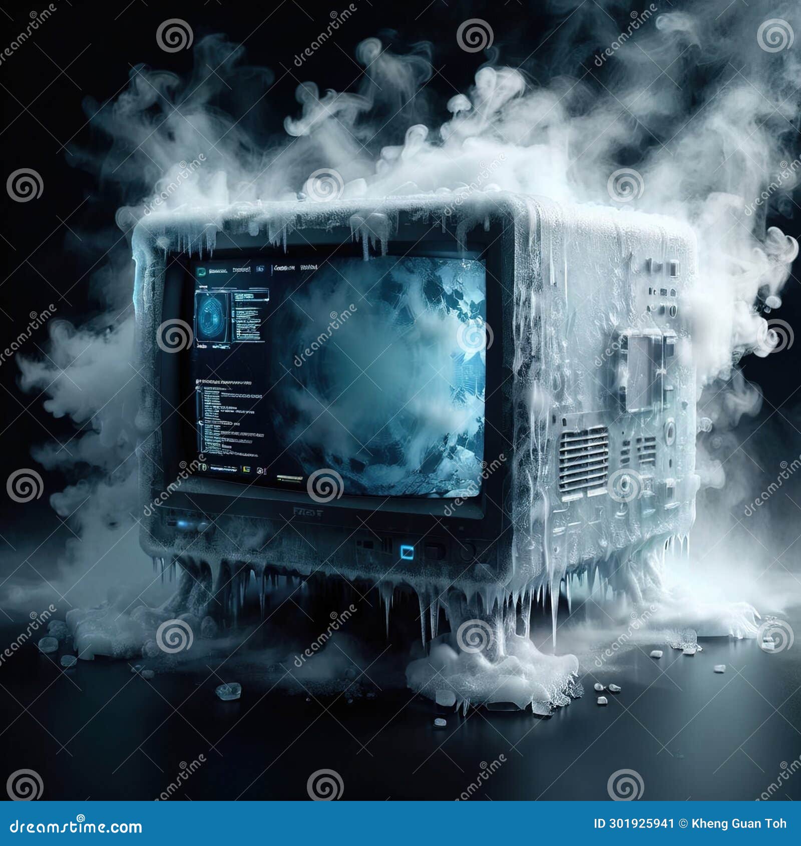 Computer, Technology Failure, Frosty and Cold, Business Stuck, Interior ...