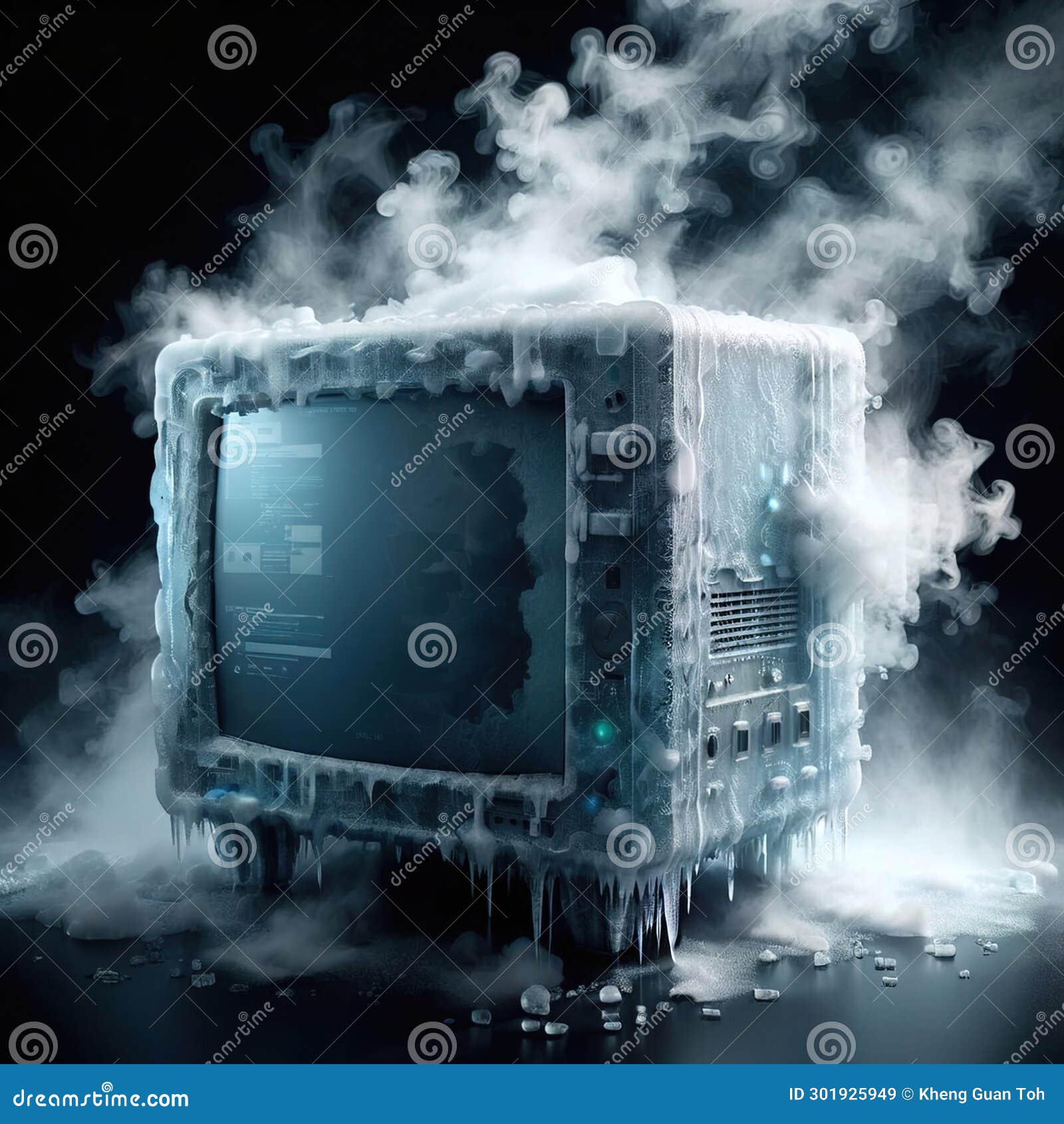 Computer, Technology Failure, Frosty and Cold, Business Stuck, Interior ...