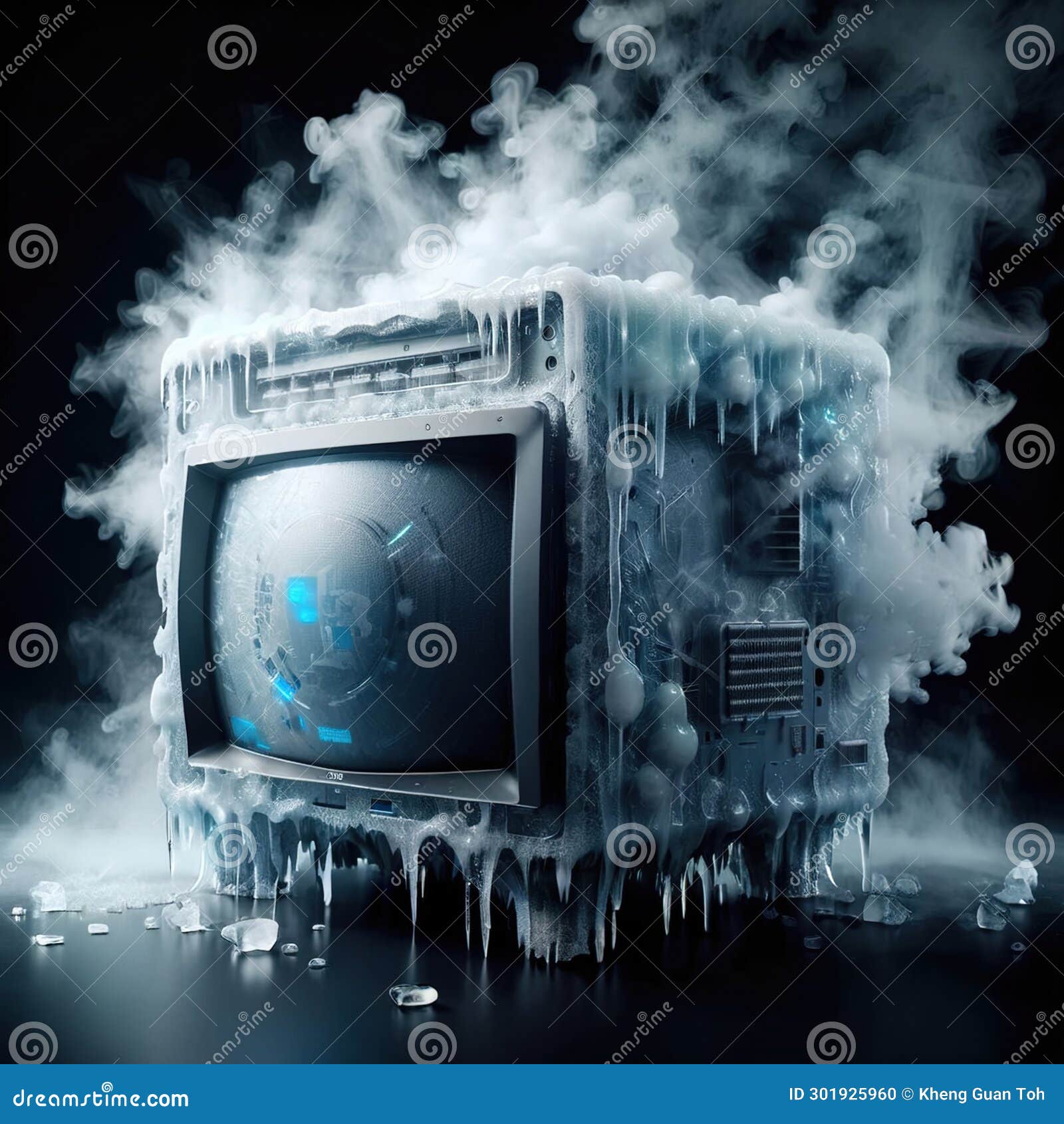 Computer, Technology Failure, Frosty and Cold, Business Stuck, Interior ...