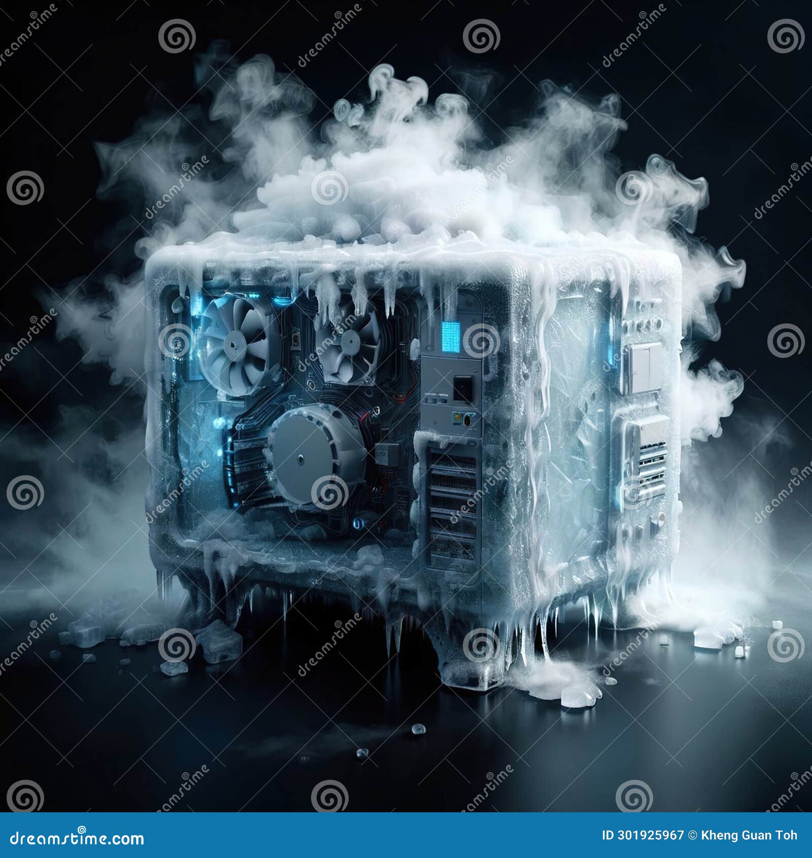 Computer, Technology Failure, Frosty and Cold, Business Stuck, Interior ...