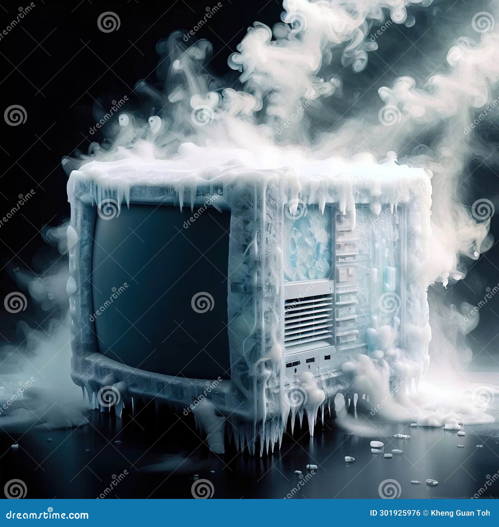 Computer, Technology Failure, Frosty and Cold, Business Stuck, Interior ...