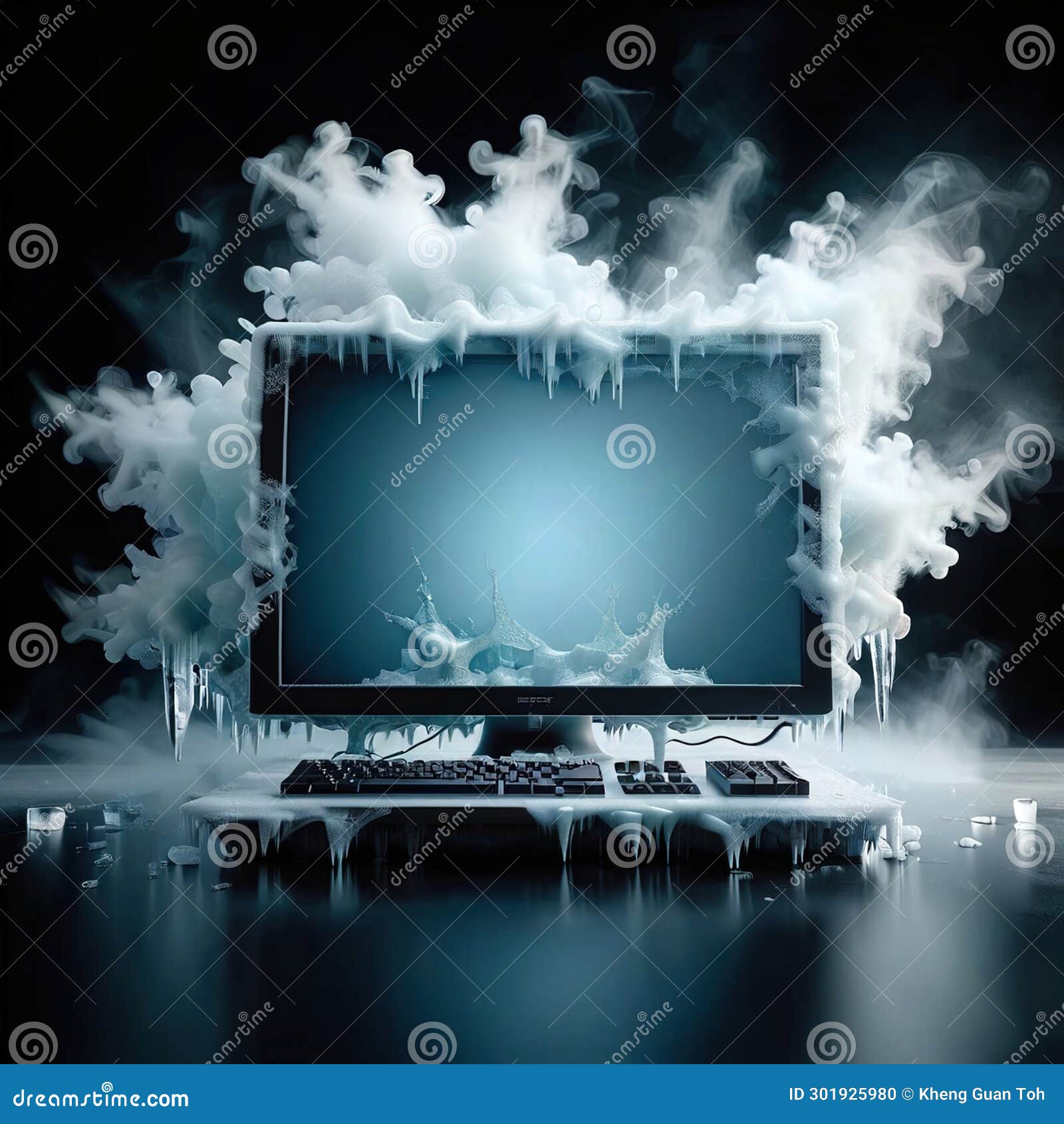 Computer, Technology Failure, Frosty and Cold, Business Stuck, Interior ...