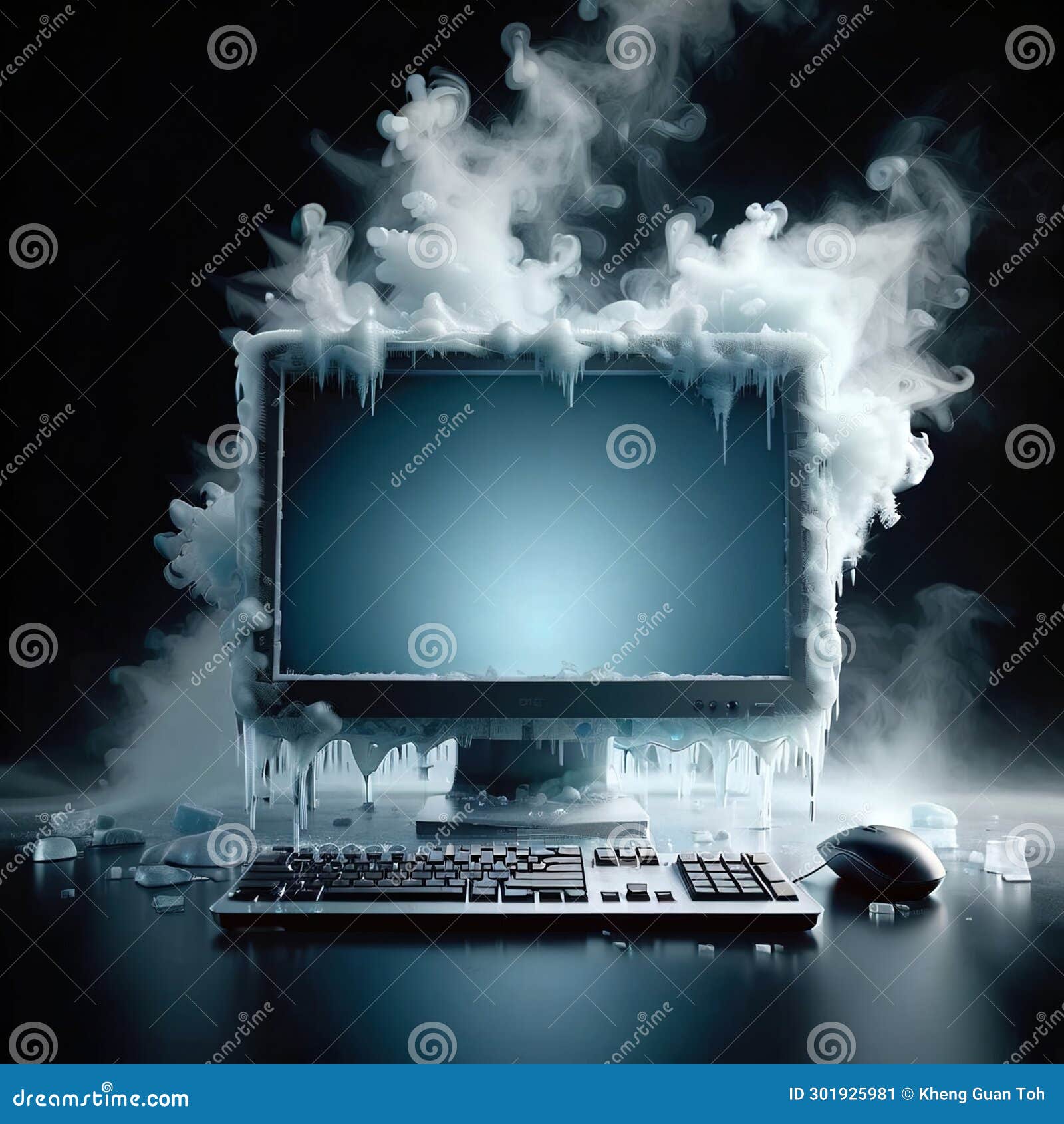 Computer, Technology Failure, Frosty and Cold, Business Stuck, Interior ...