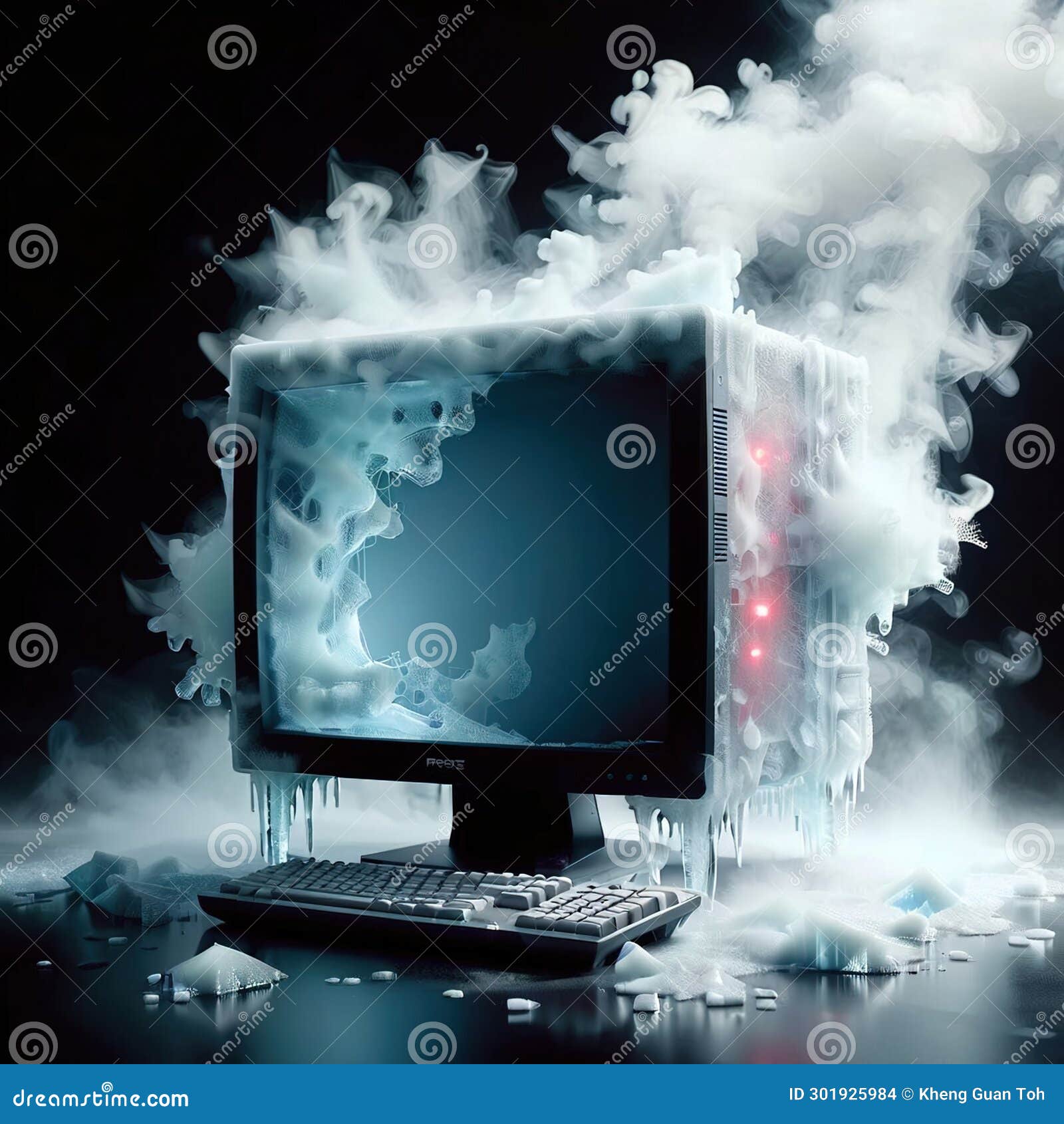 Computer, Technology Failure, Frosty and Cold, Business Stuck, Interior ...