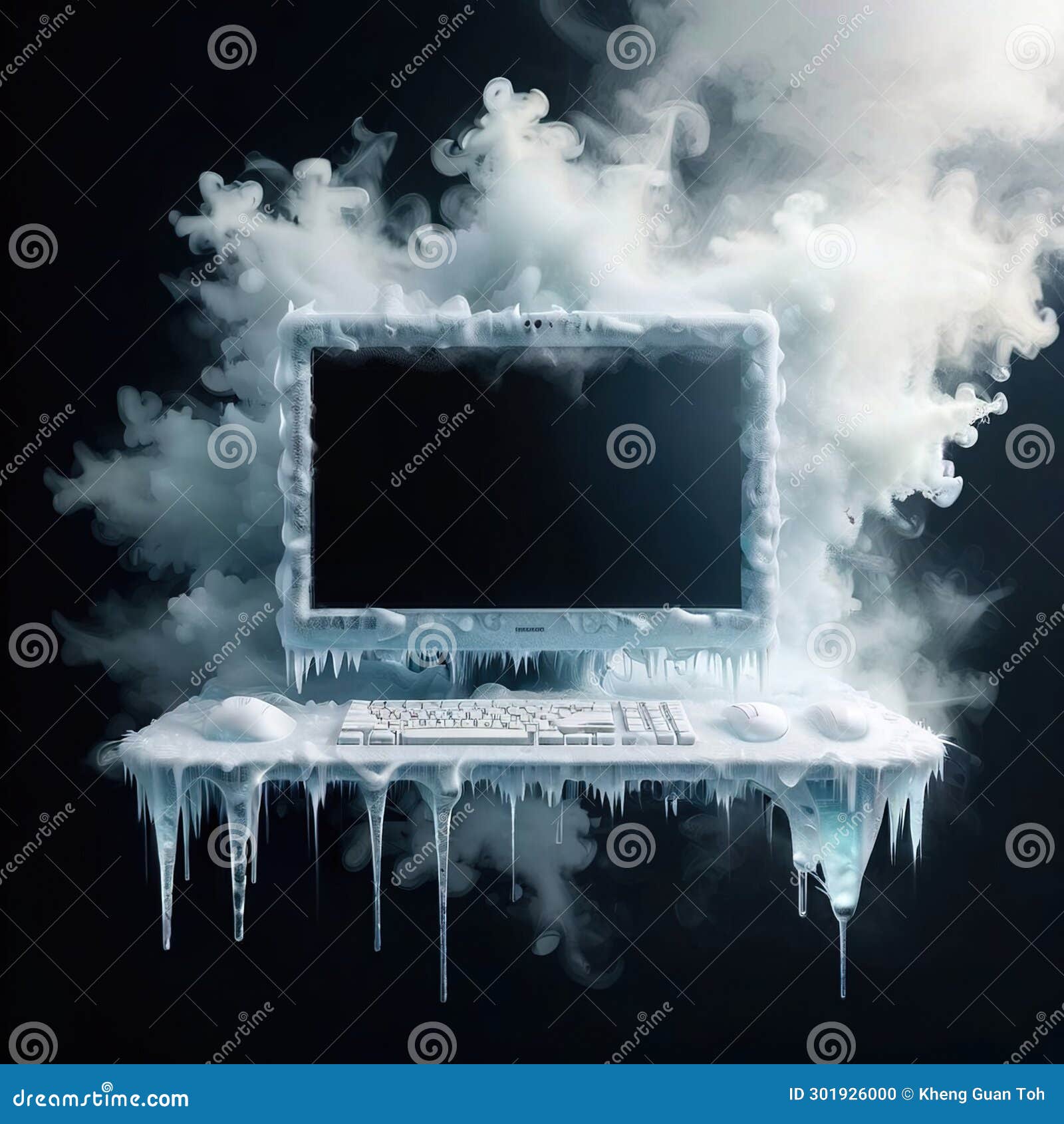Computer, Technology Failure, Frosty and Cold, Business Stuck, Interior ...