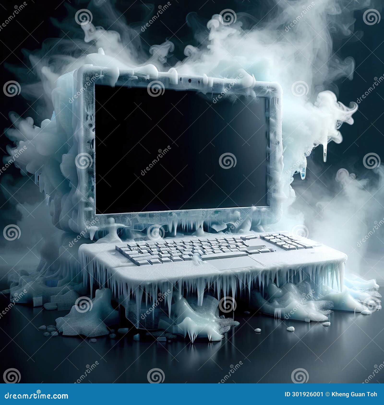 Computer, Technology Failure, Frosty and Cold, Business Stuck, Interior ...