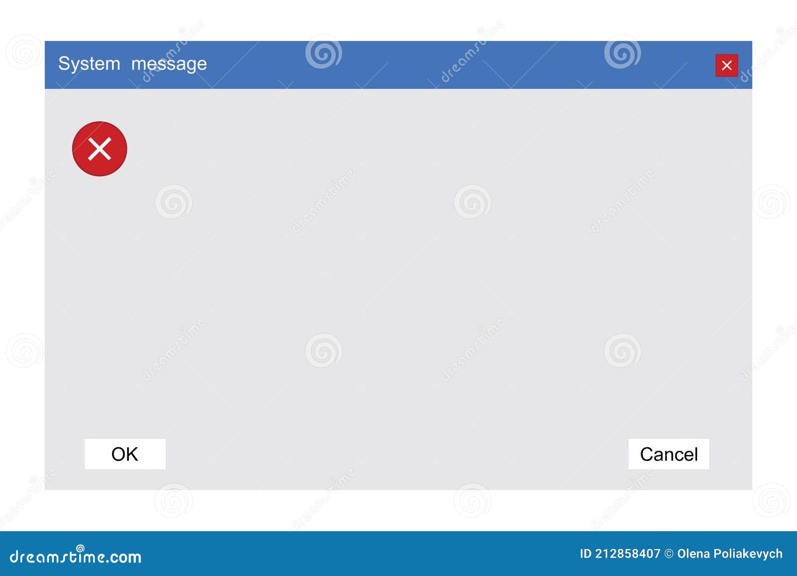 Computer Technology. Flat Error Window for Web Design. Vector Data ...
